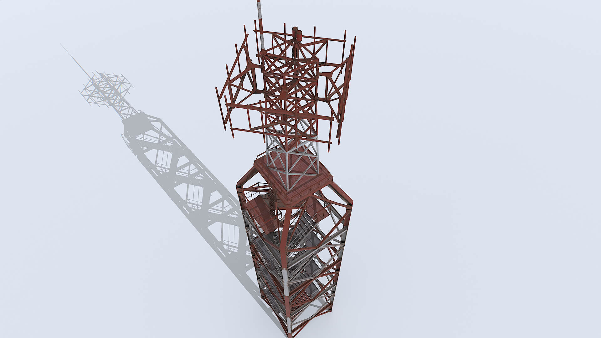 Modular Radar Tower 2 - 3D Model by 32cm