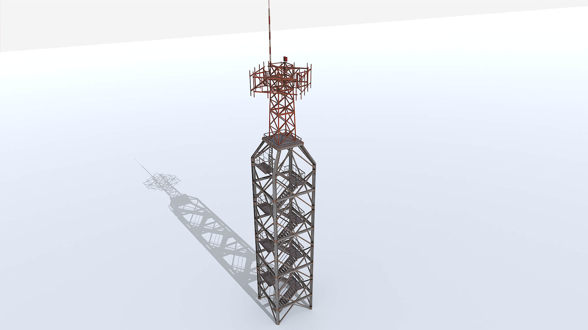 Modular Radar Tower 1 - 3D Model by 32cm