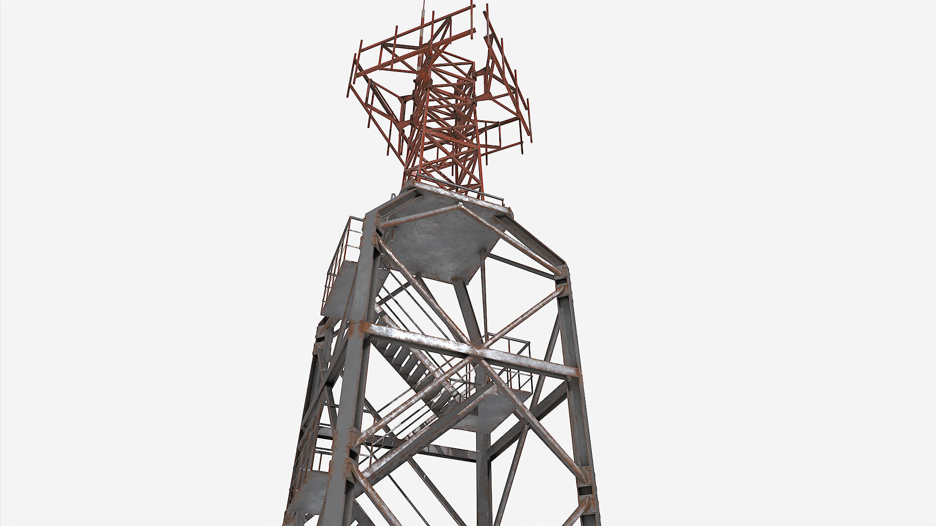 Modular Radar Tower 1 - 3D Model by 32cm