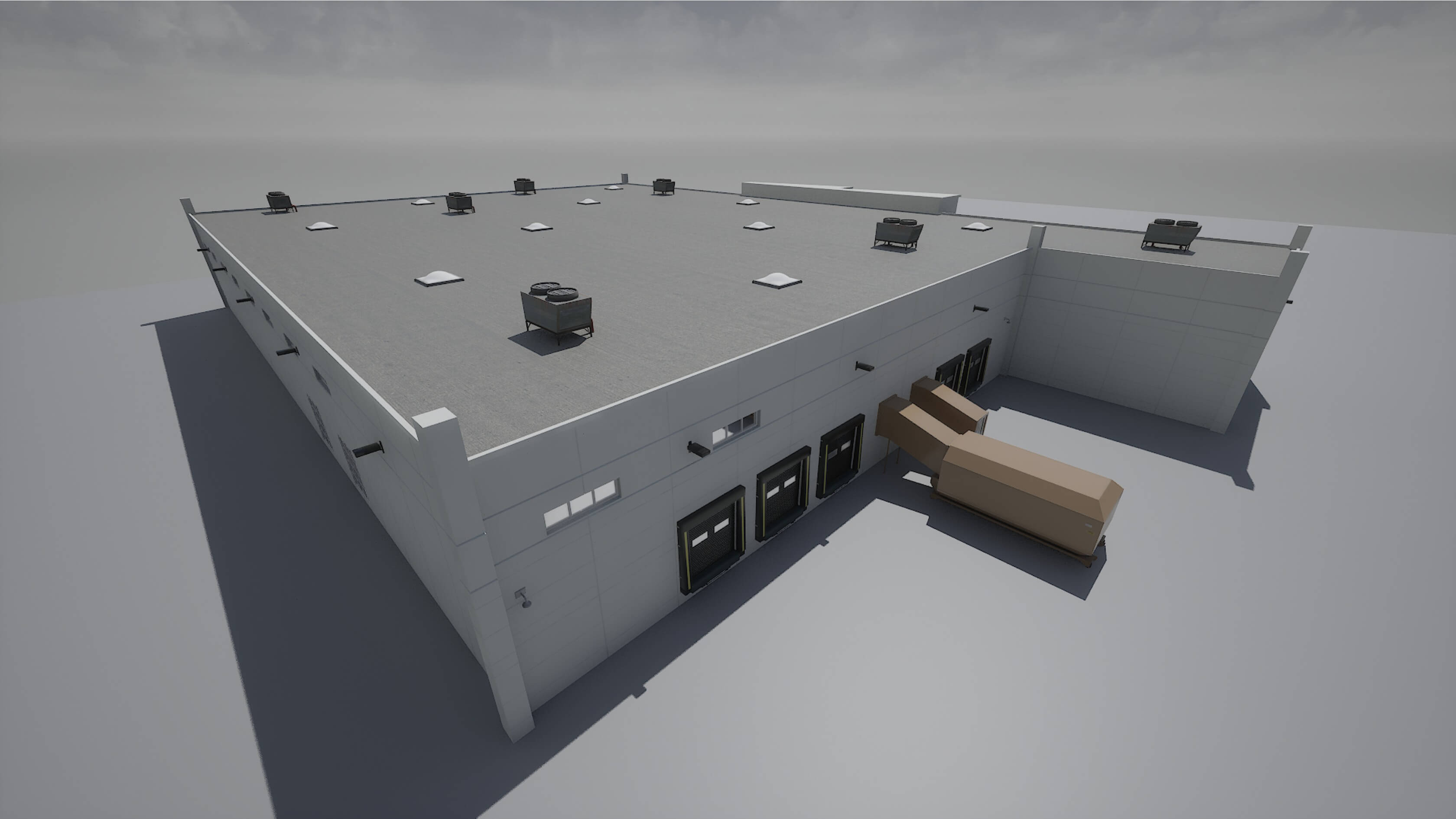 Modular Warehouse - 3D Model by 32cm