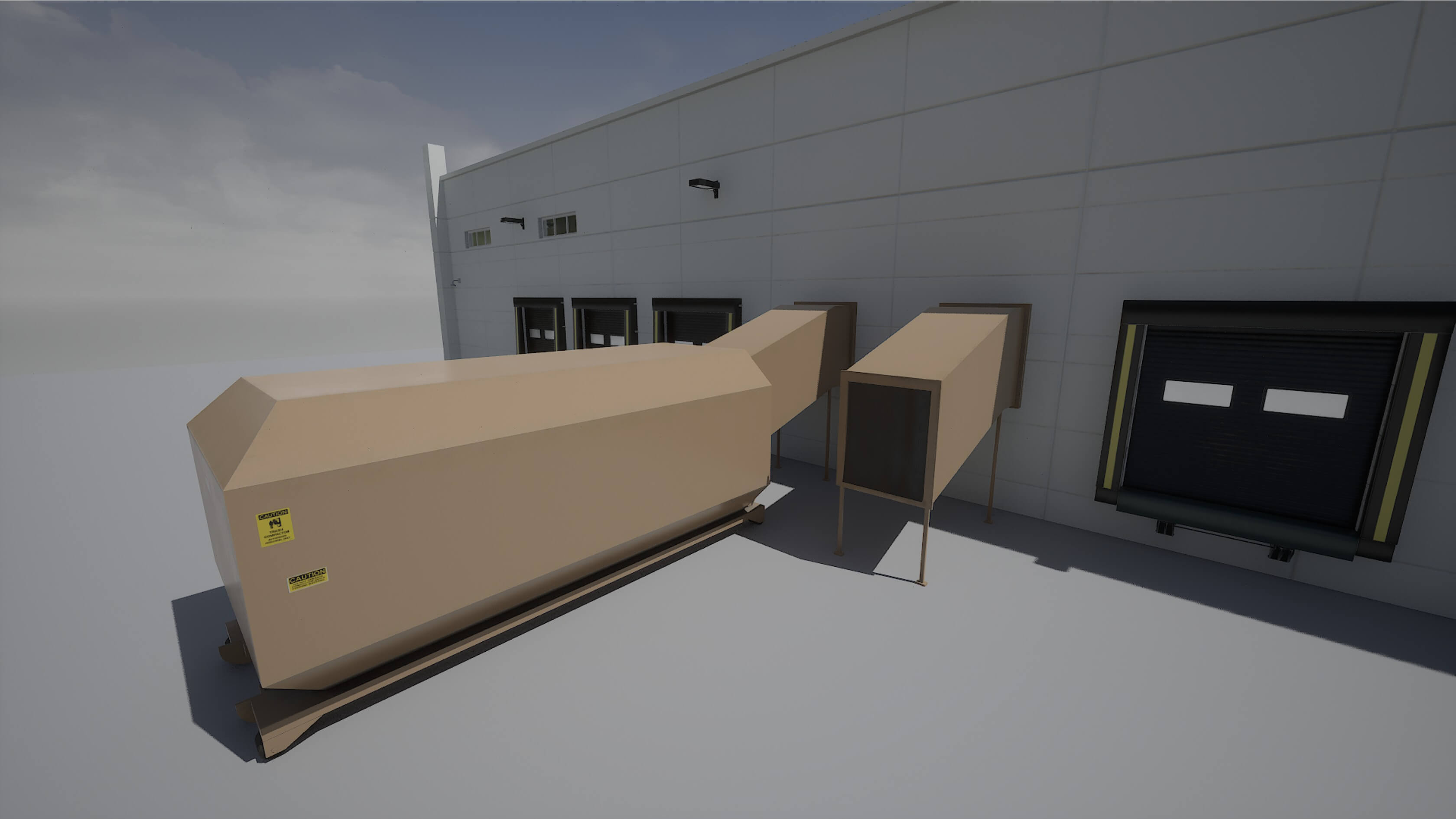 Modular Warehouse - 3D Model by 32cm