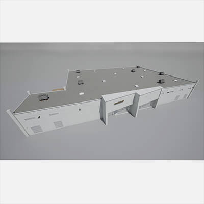 Modular Warehouse - 3D Model by 32cm