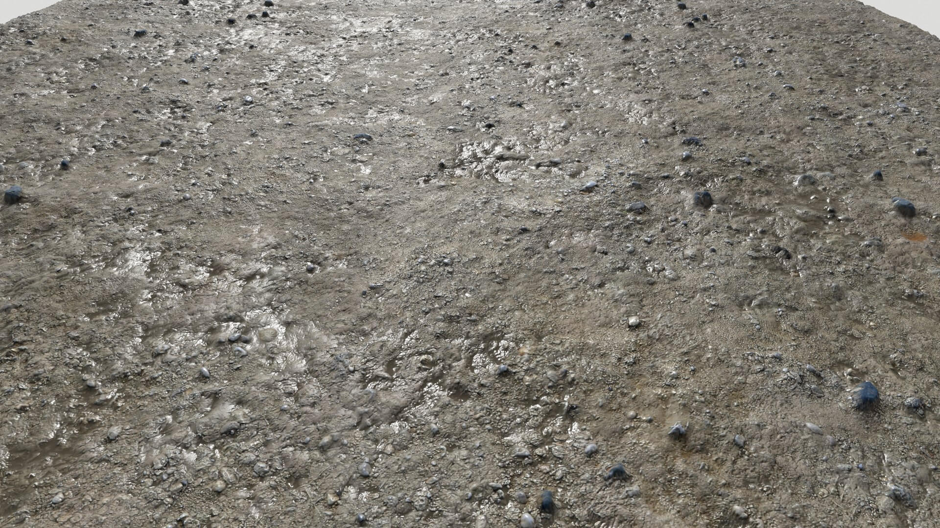 Muddy Terrain and Puddles 4 PBR - 3D Texture by 32cm