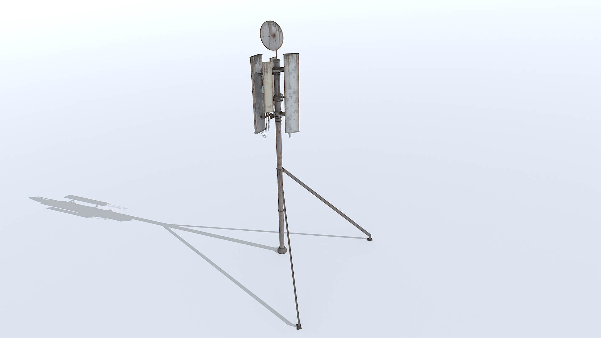 Old and Rusty Cell Tower - 3D Model by 32cm