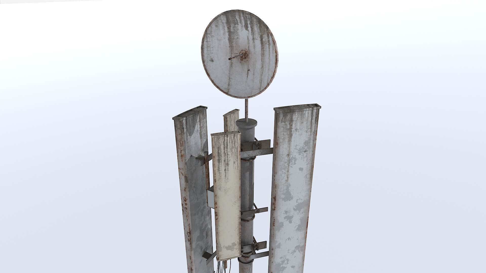 Old and Rusty Cell Tower - 3D Model by 32cm