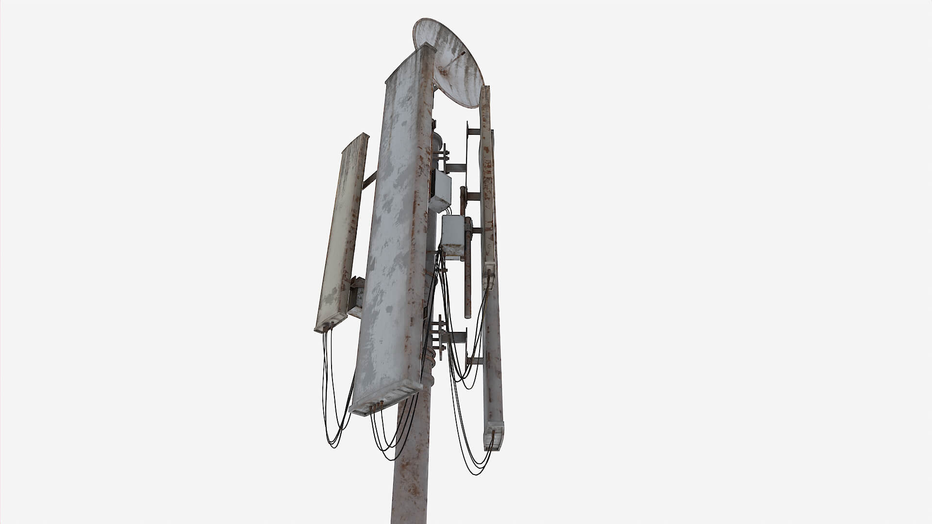 Old and Rusty Cell Tower - 3D Model by 32cm