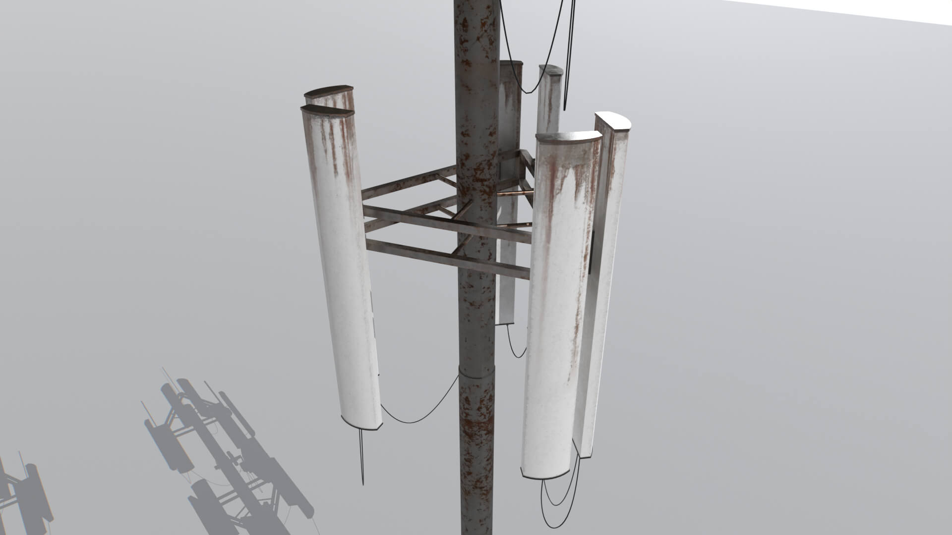 Old and Rusty Cell Towers 2 - 3D Model by 32cm