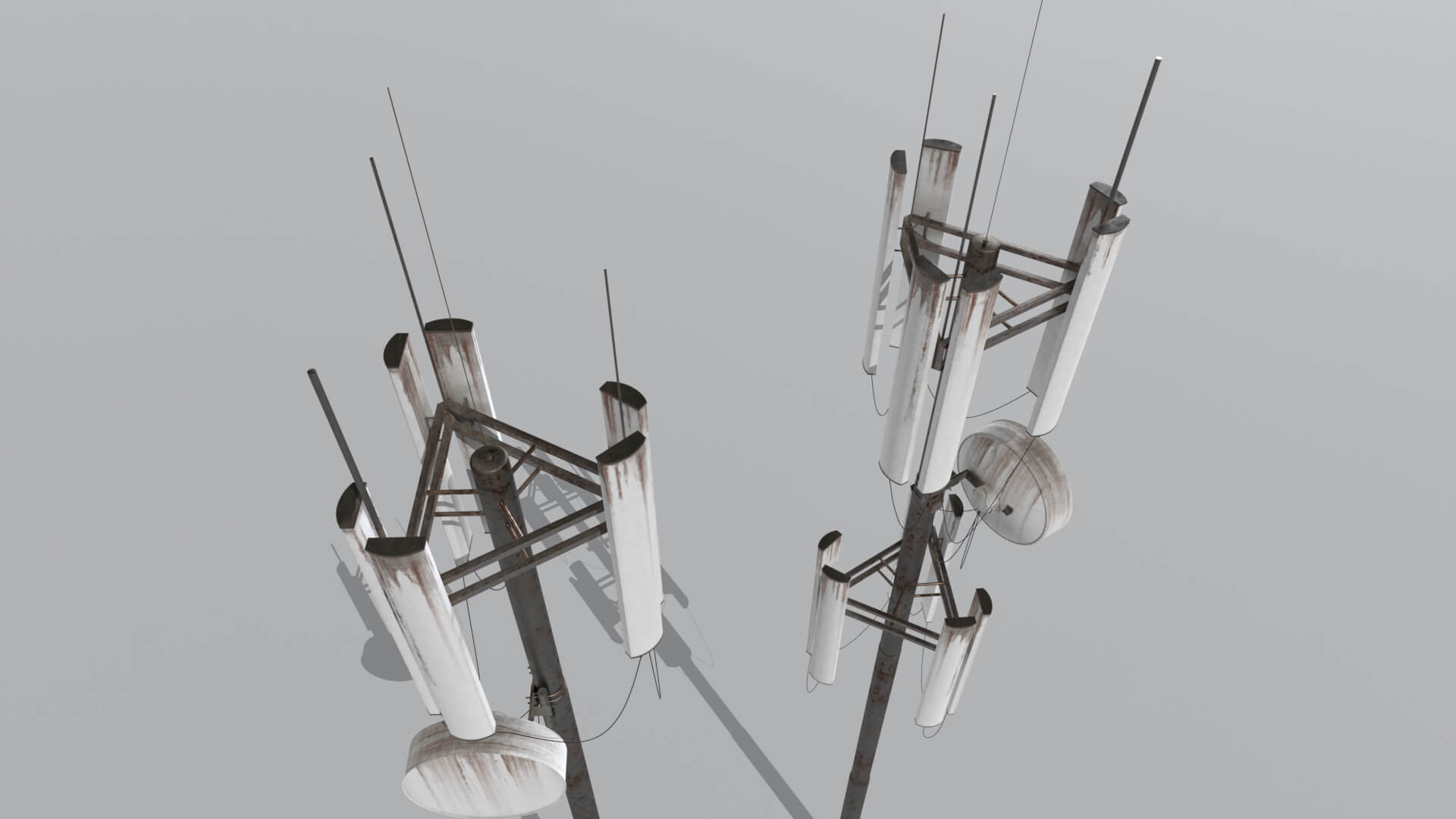 Old and Rusty Cell Towers 2 - 3D Model by 32cm