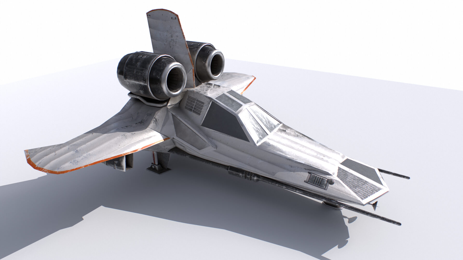 Old Spaceship - 3D Model by 32cm