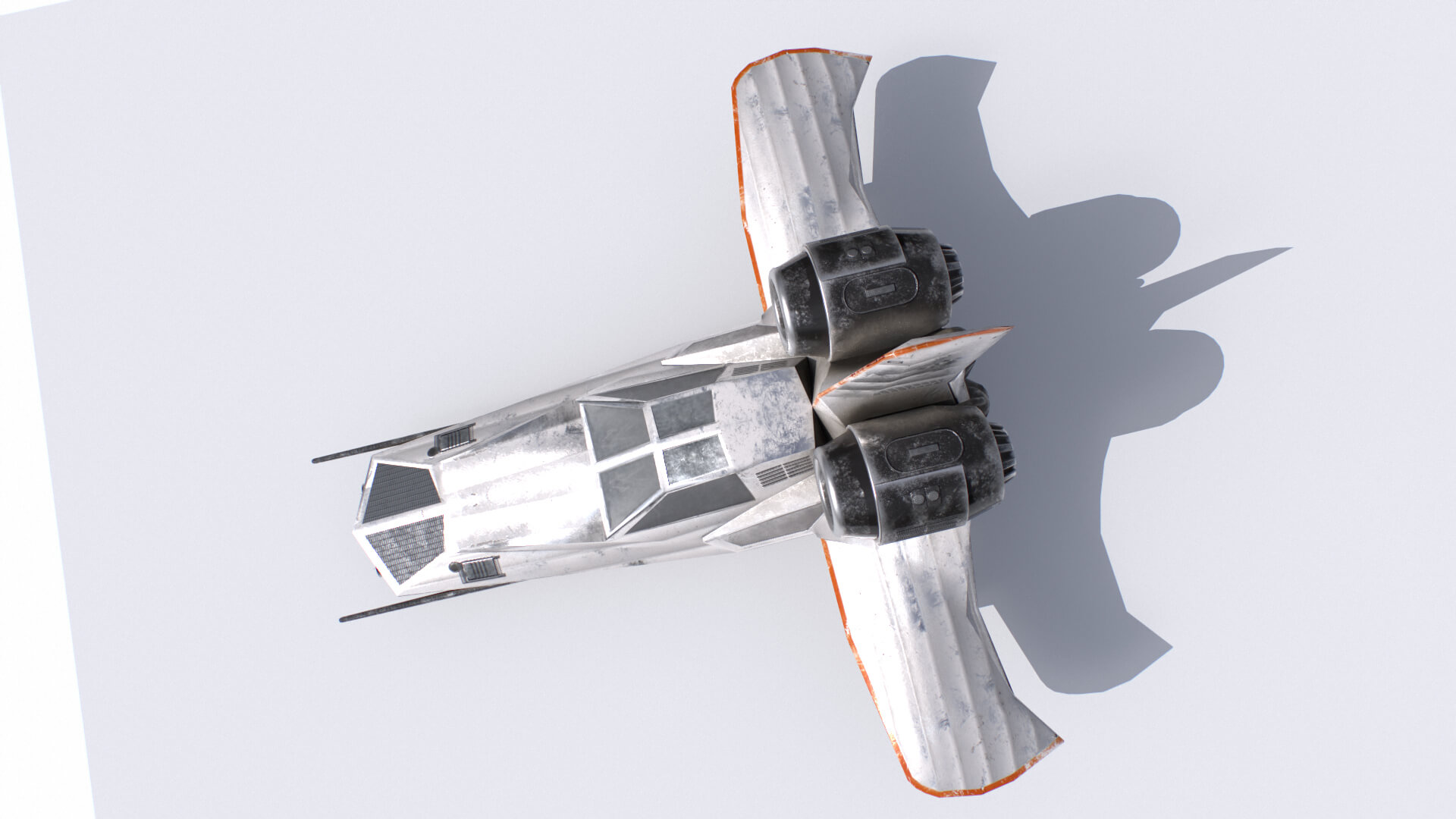 Old Spaceship - 3D Model by 32cm