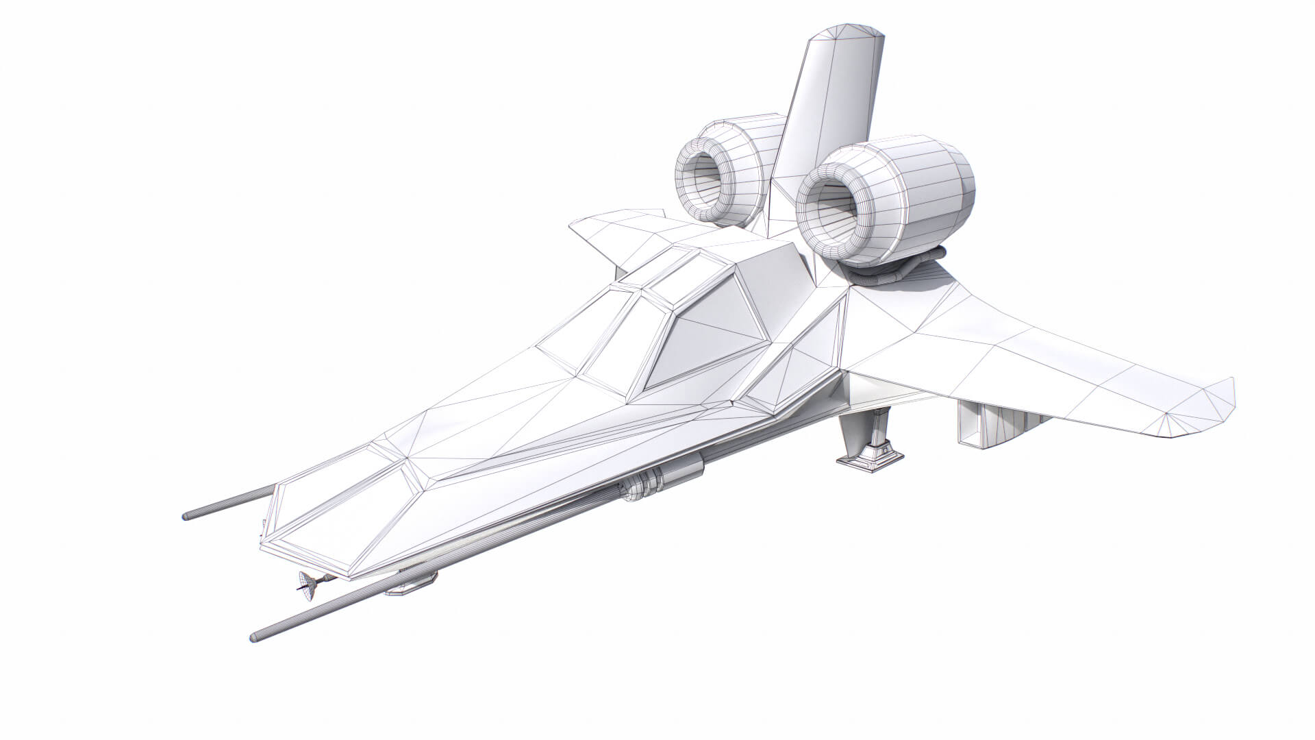 Old Spaceship - 3D Model by 32cm