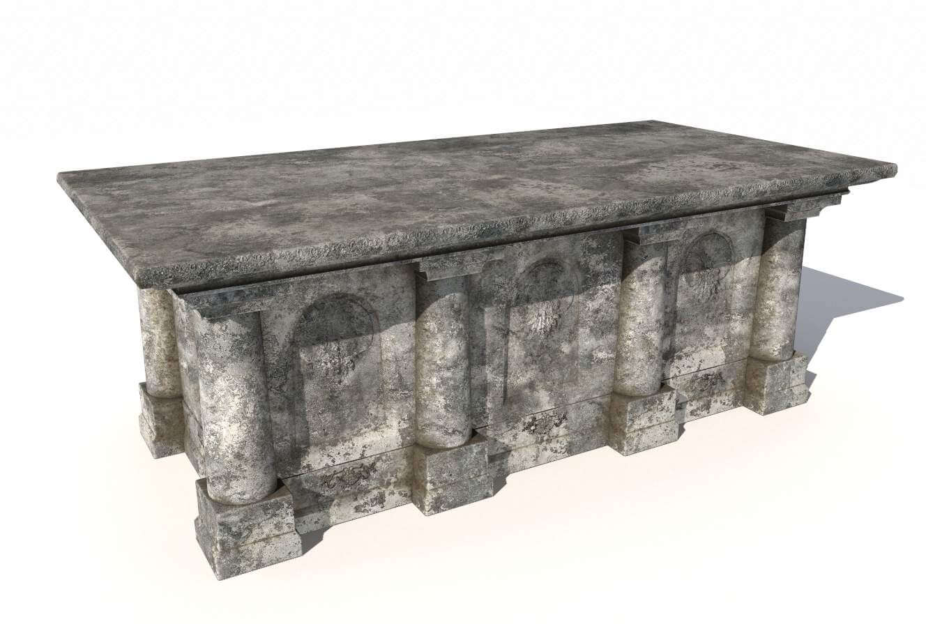 Old Stone Altar - 3D Model by 32cm
