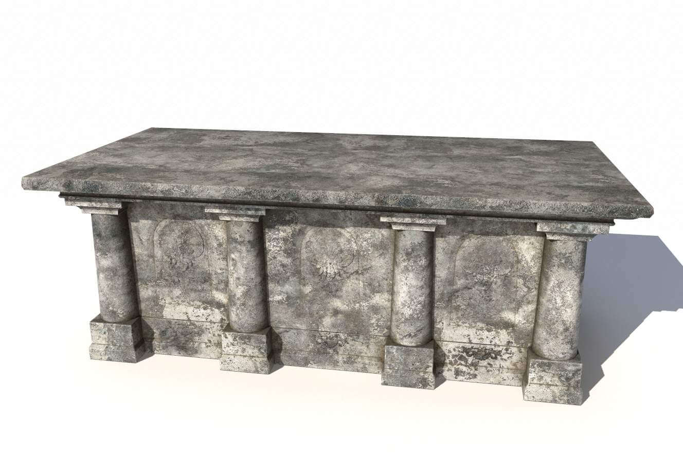 Old Stone Altar - 3D Model by 32cm