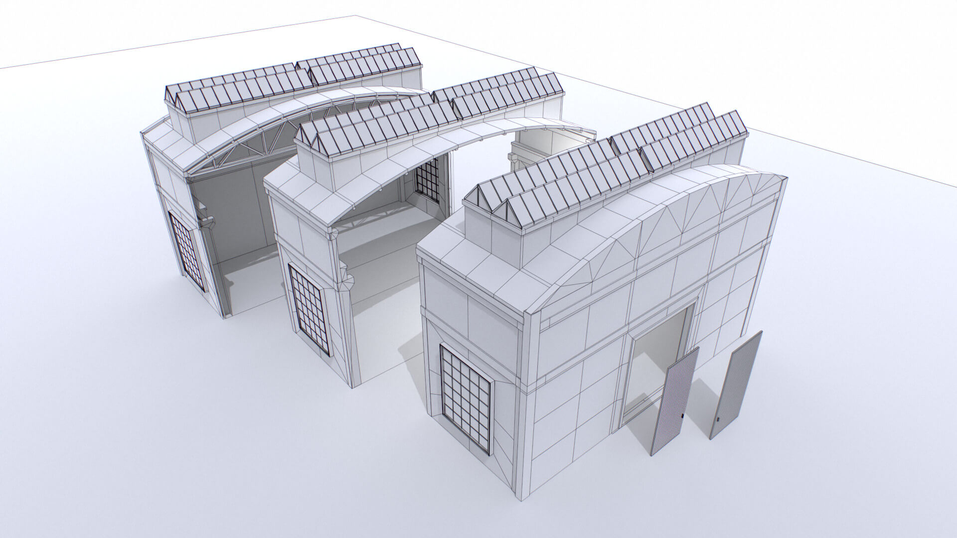 Old Warehouse - 3D Model by 32cm