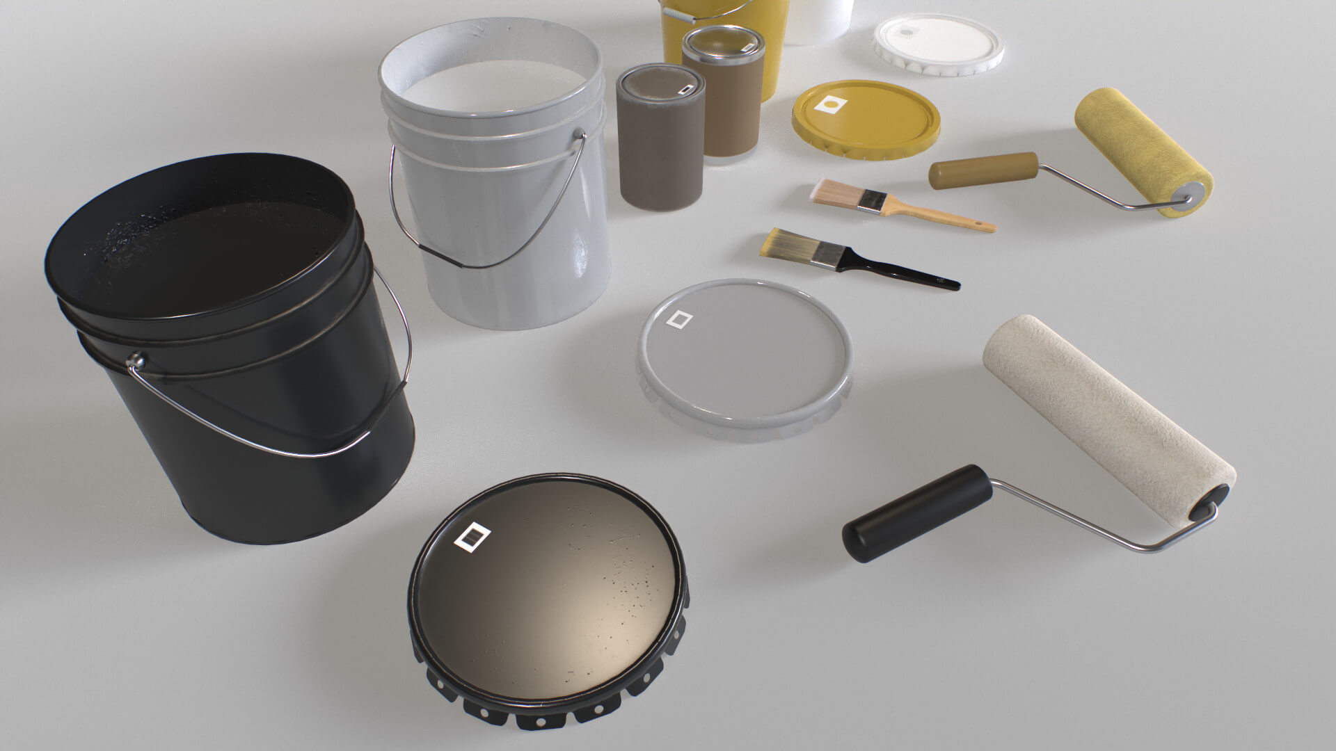 Paint Tools - 3D Model by 32cm