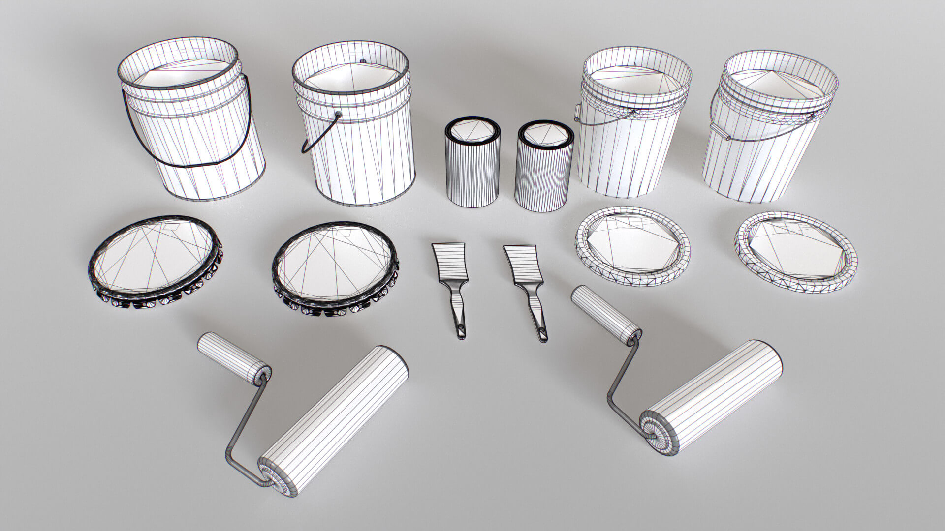 Paint Tools - 3D Model by 32cm