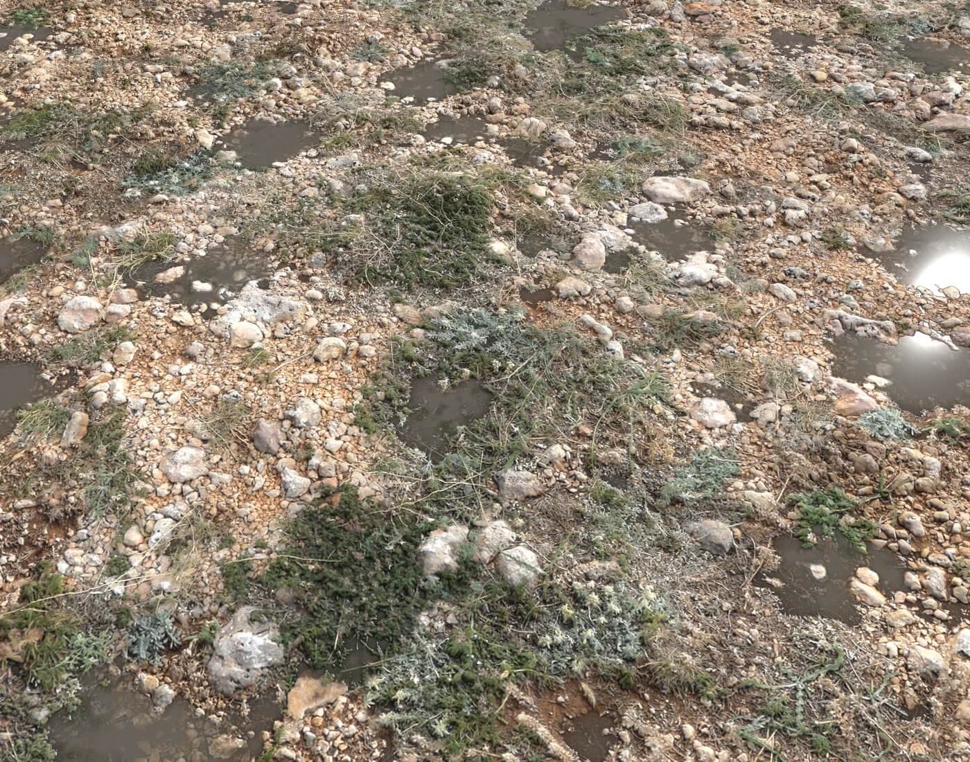 Rocky Ground PBR 3 - 3D Texture by 32cm