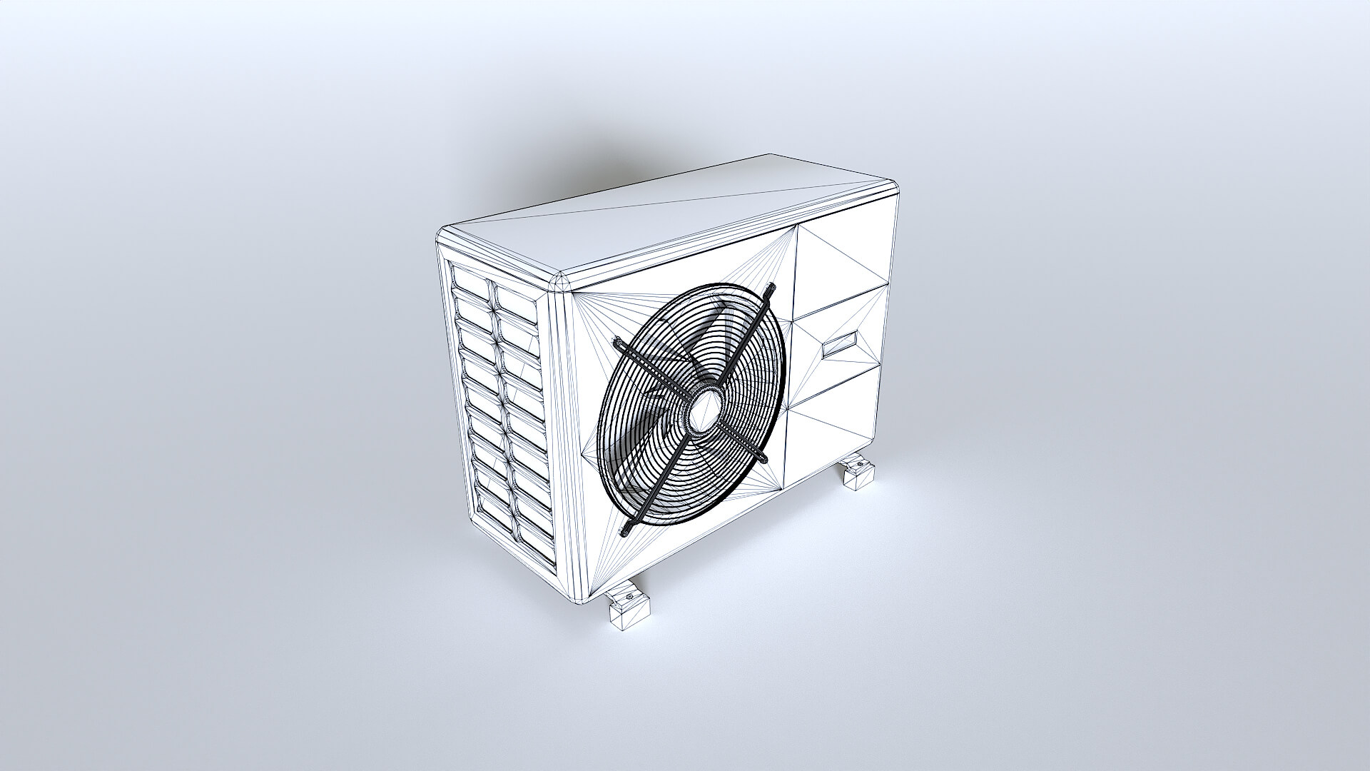 Rooftop AC HVAC Unit 3 - 3D Model by 32cm