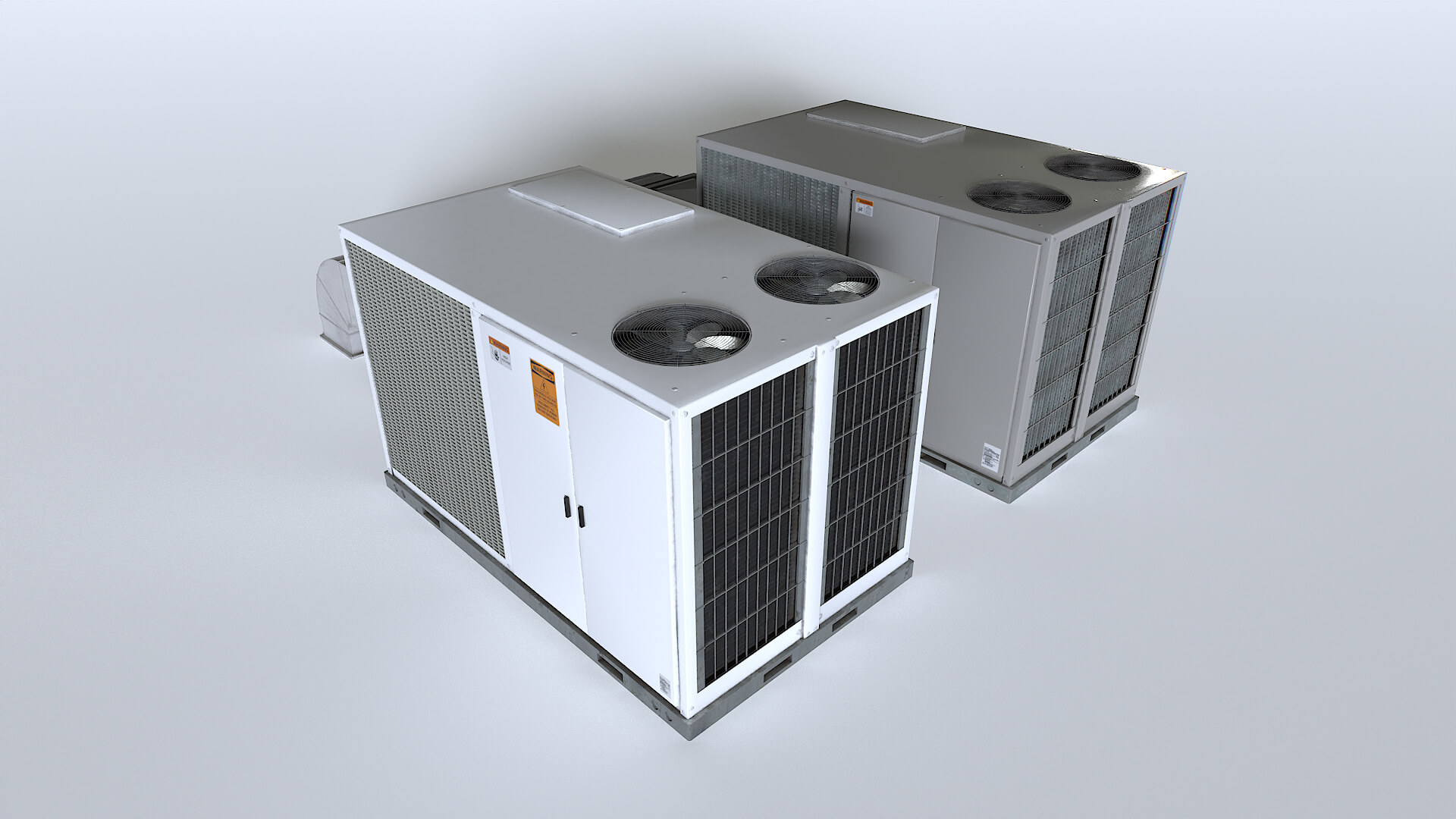 Rooftop AC HVAC Unit - 3D Model by 32cm