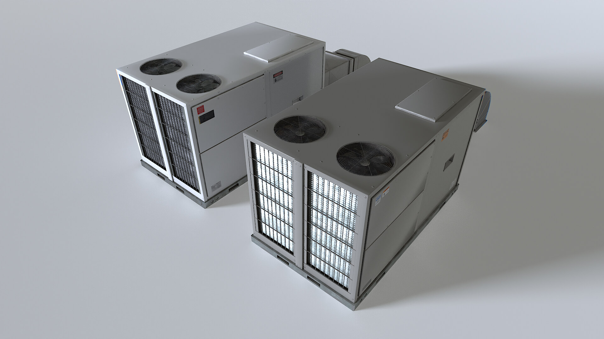 Rooftop AC HVAC Unit - 3D Model by 32cm