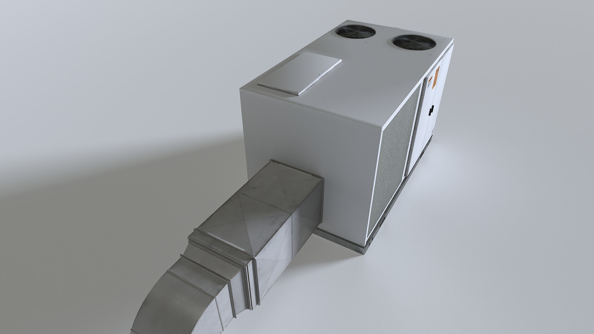 Rooftop AC HVAC Unit - 3D Model by 32cm