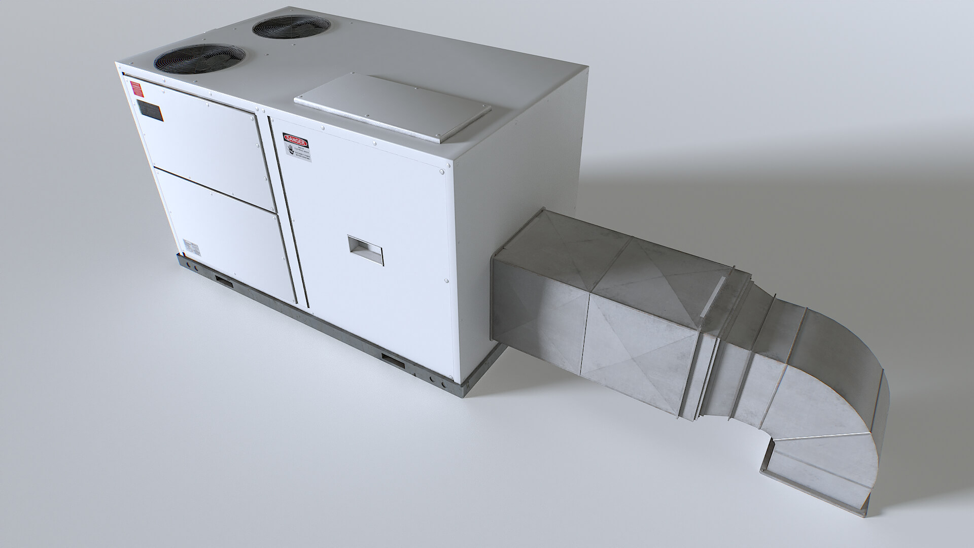 Rooftop AC HVAC Unit - 3D Model by 32cm
