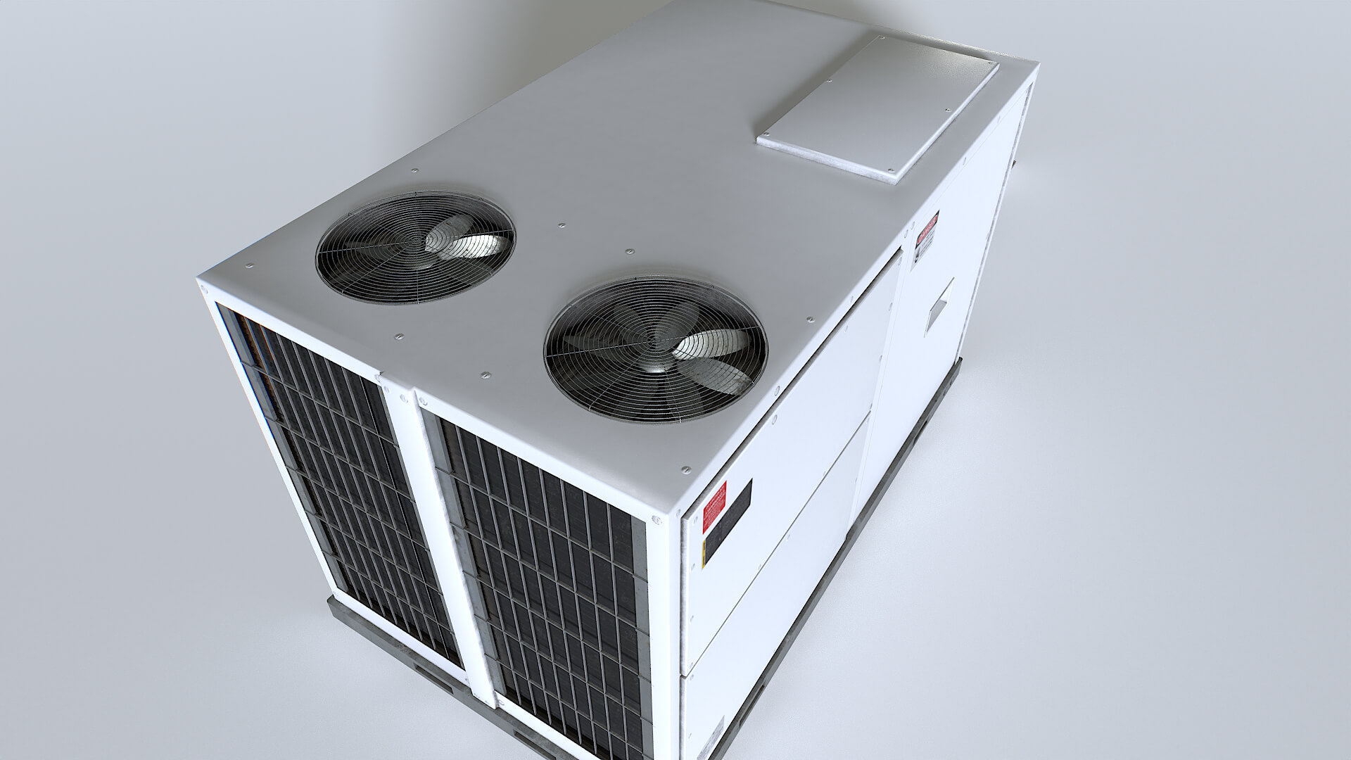 Rooftop AC HVAC Unit - 3D Model by 32cm
