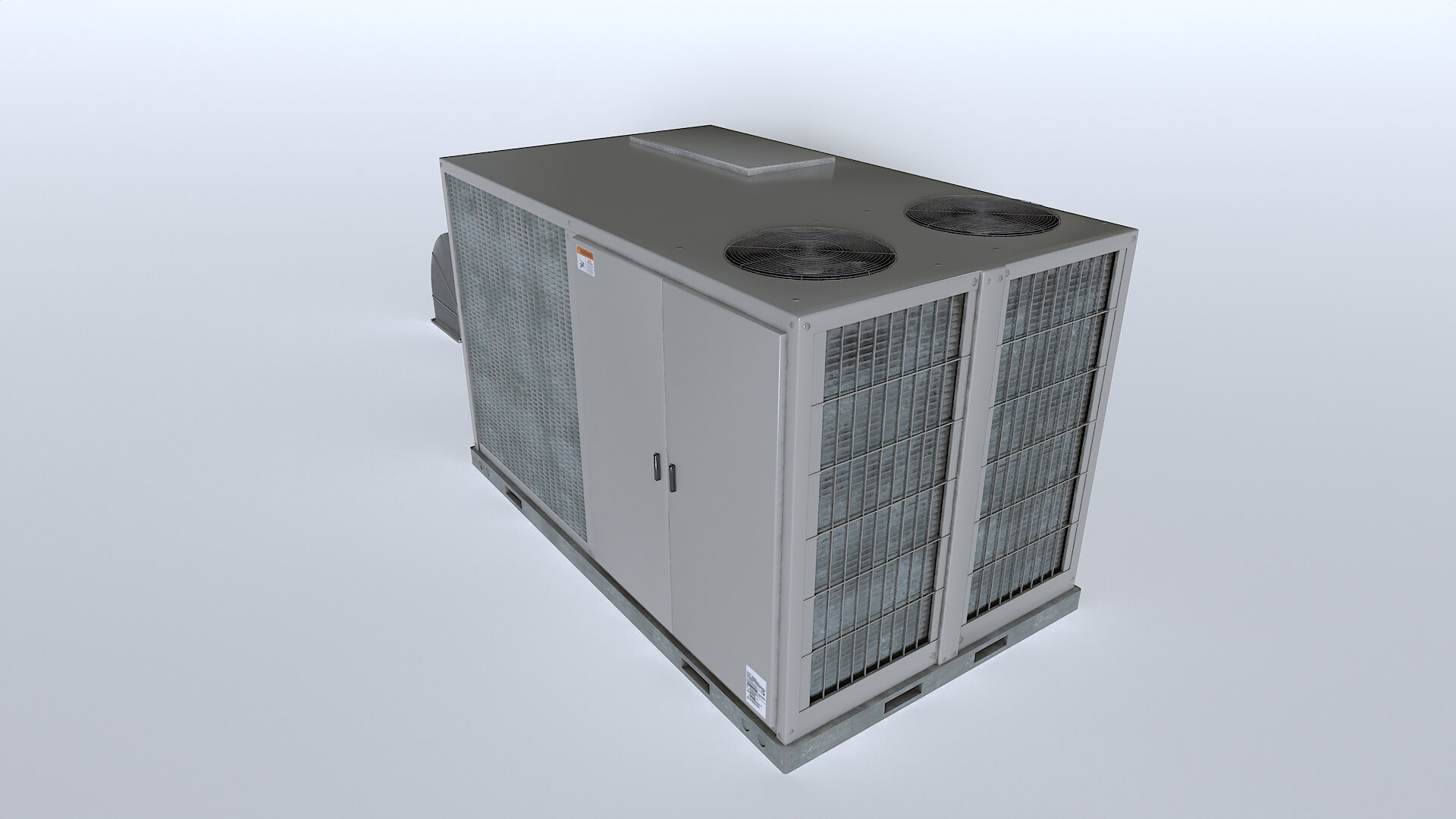 Rooftop AC HVAC Unit - 3D Model by 32cm