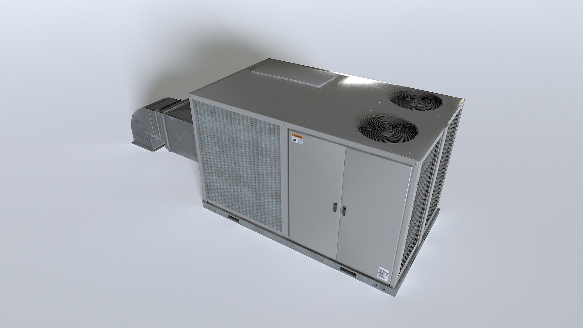 Rooftop AC HVAC Unit - 3D Model by 32cm