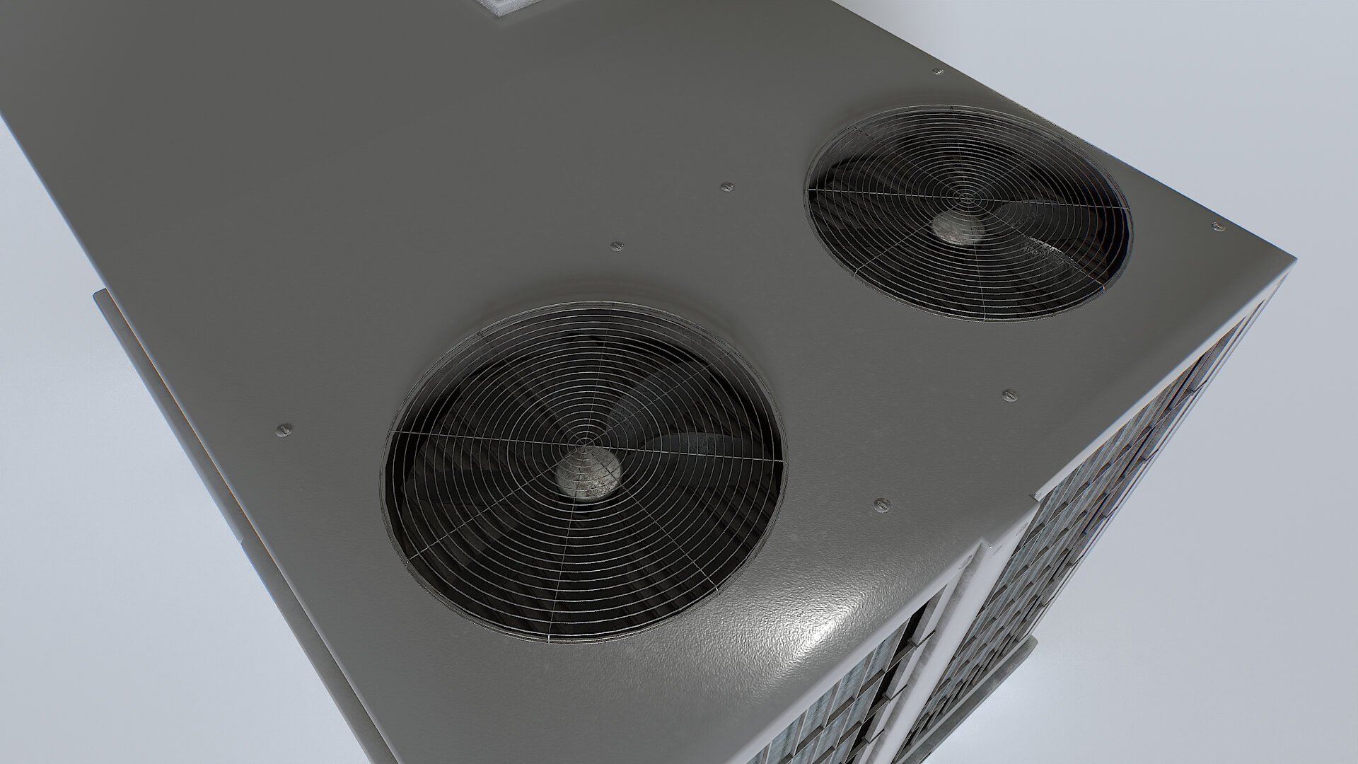 Rooftop AC HVAC Unit - 3D Model by 32cm