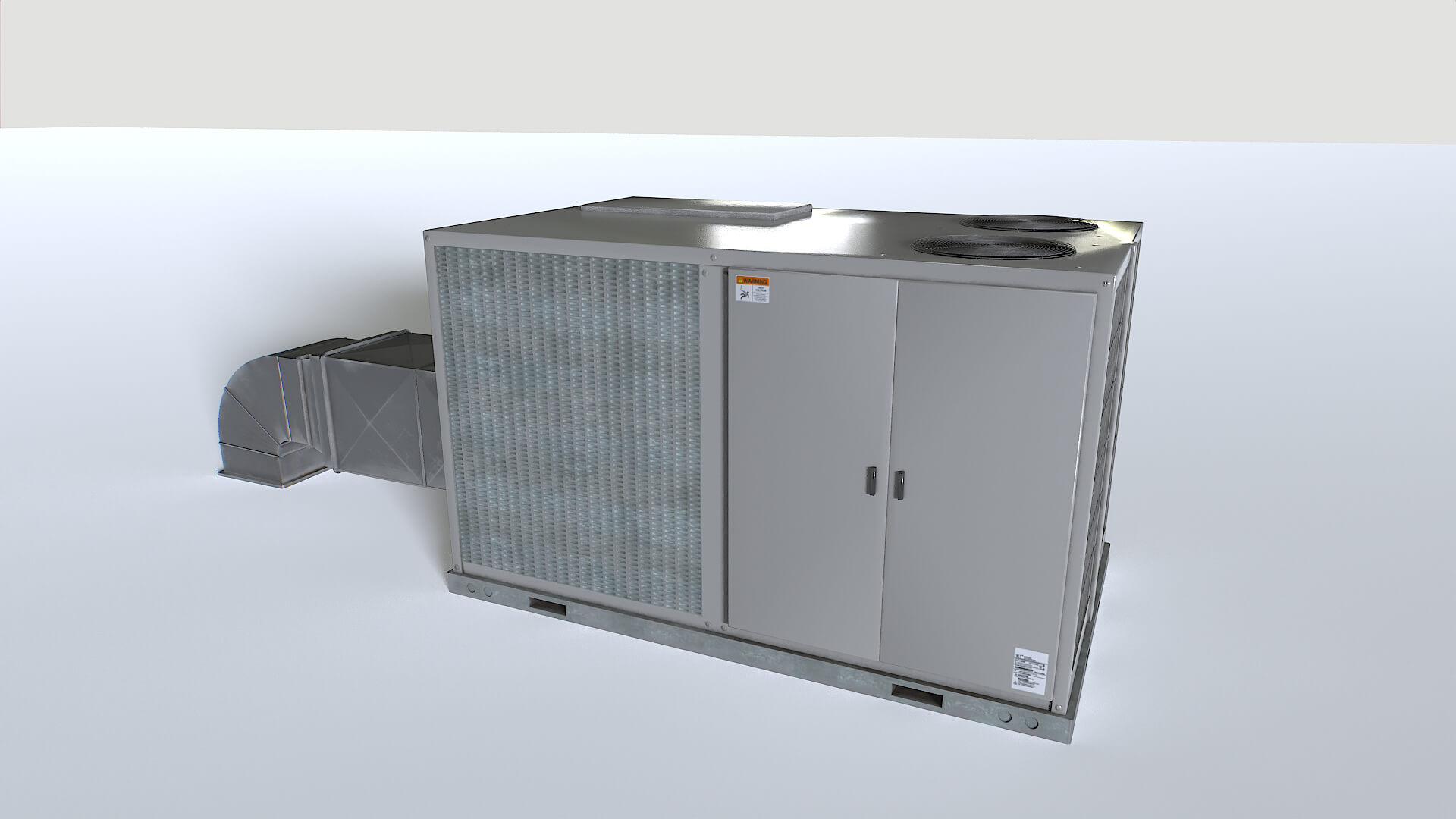 Rooftop AC HVAC Unit - 3D Model by 32cm