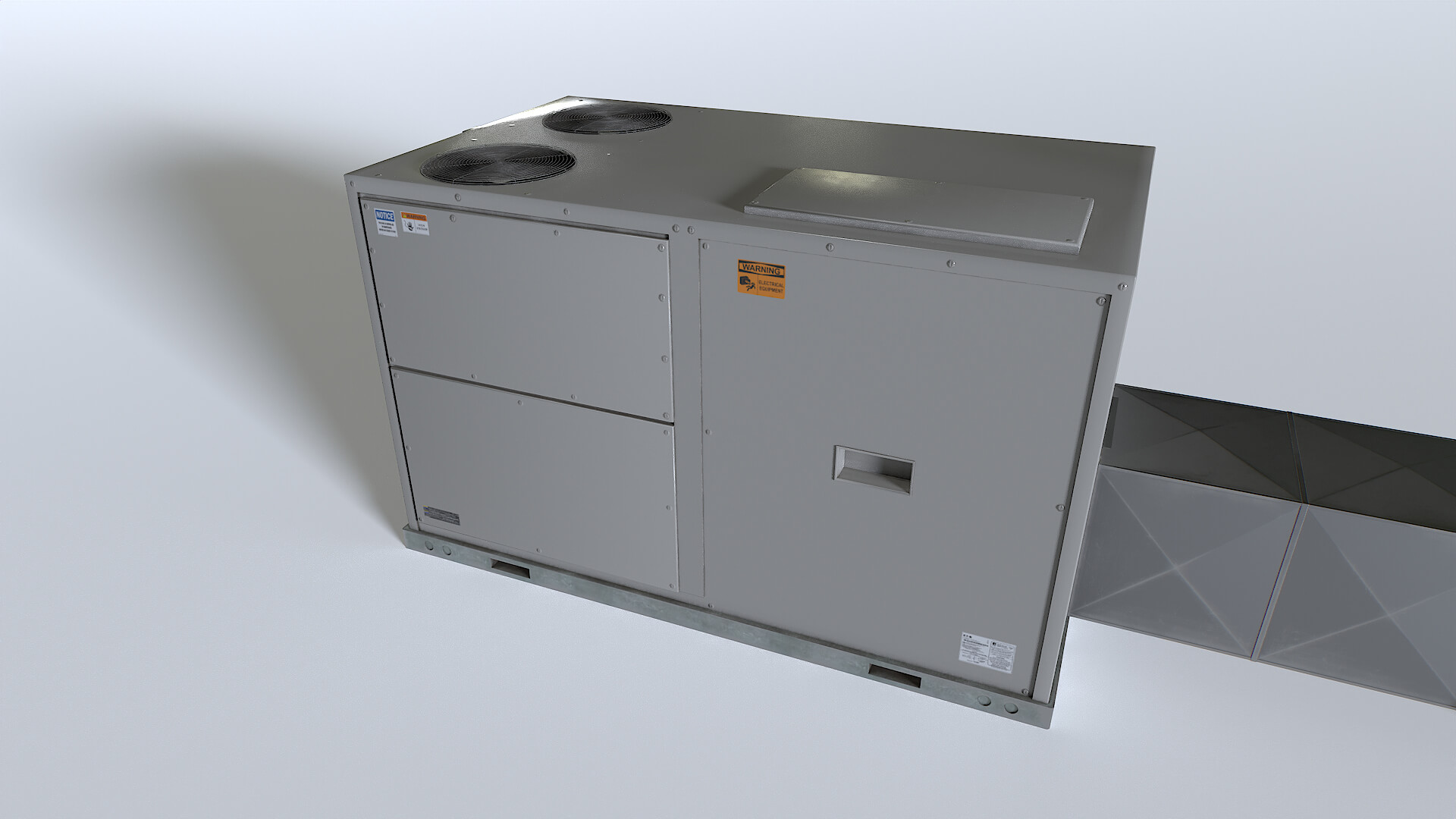 Rooftop AC HVAC Unit - 3D Model by 32cm