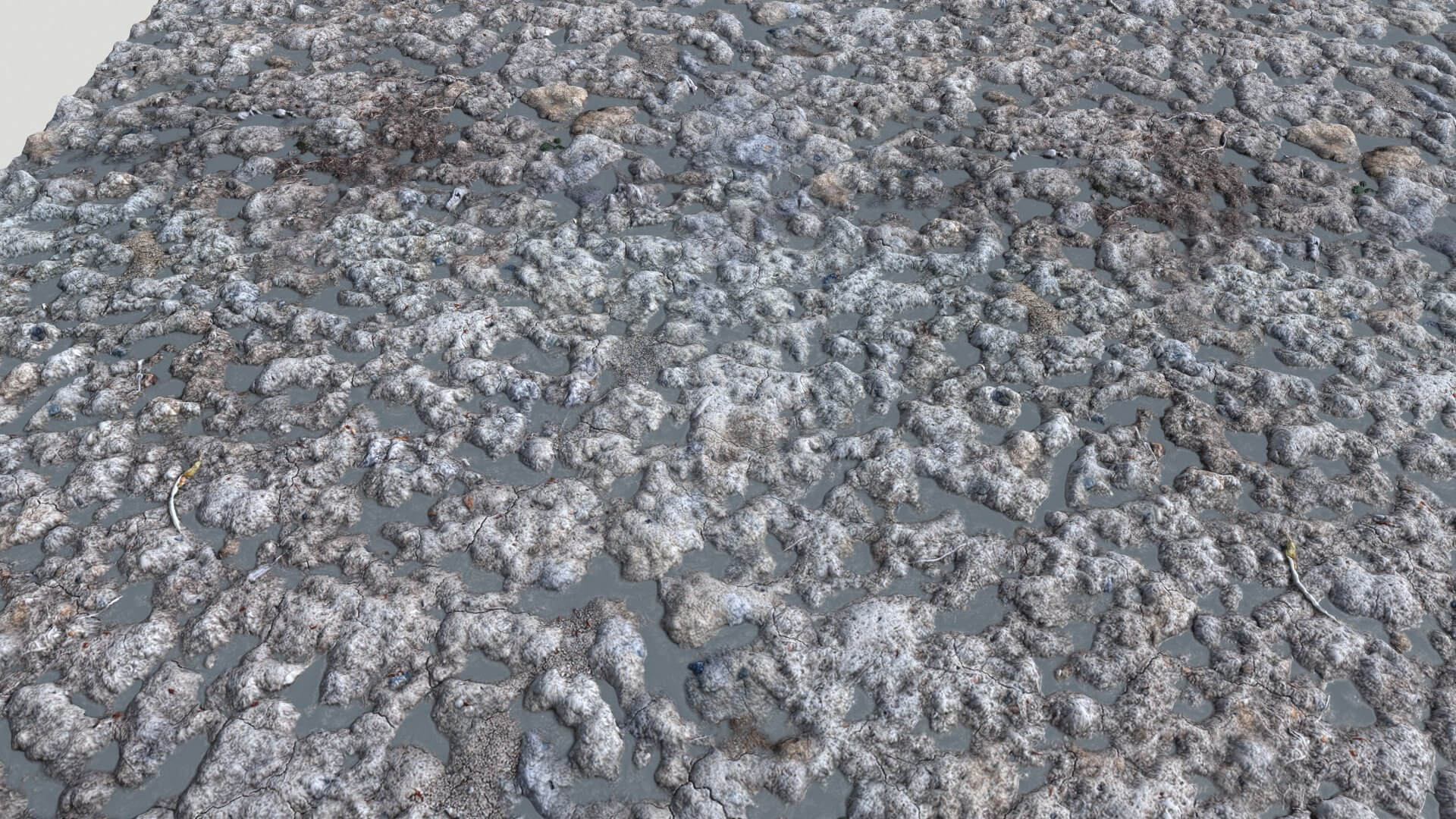 Rough Rocky Terrain PBR 2 - 3D Texture by 32cm