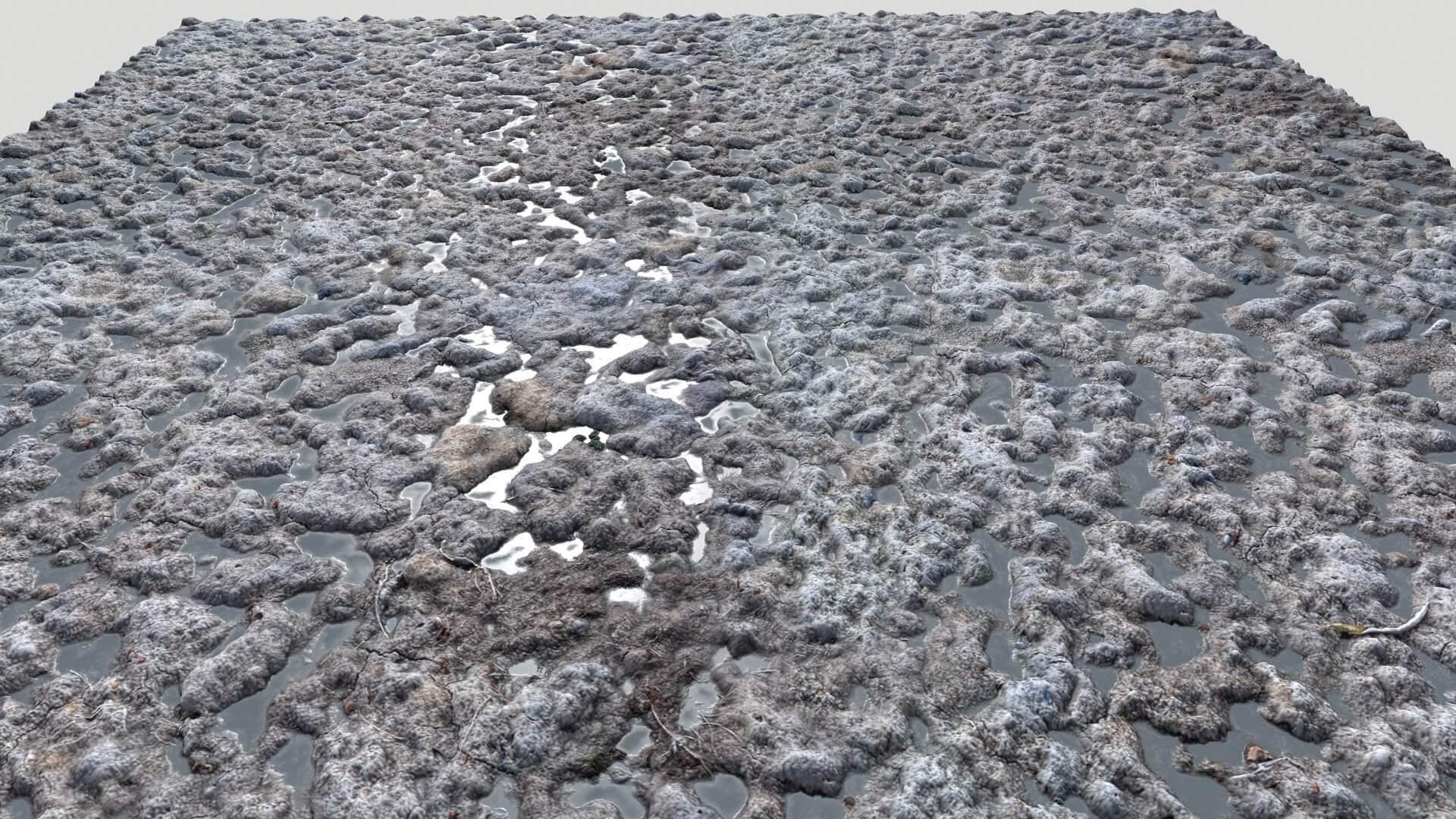 Rough Rocky Terrain PBR 2 - 3D Texture by 32cm