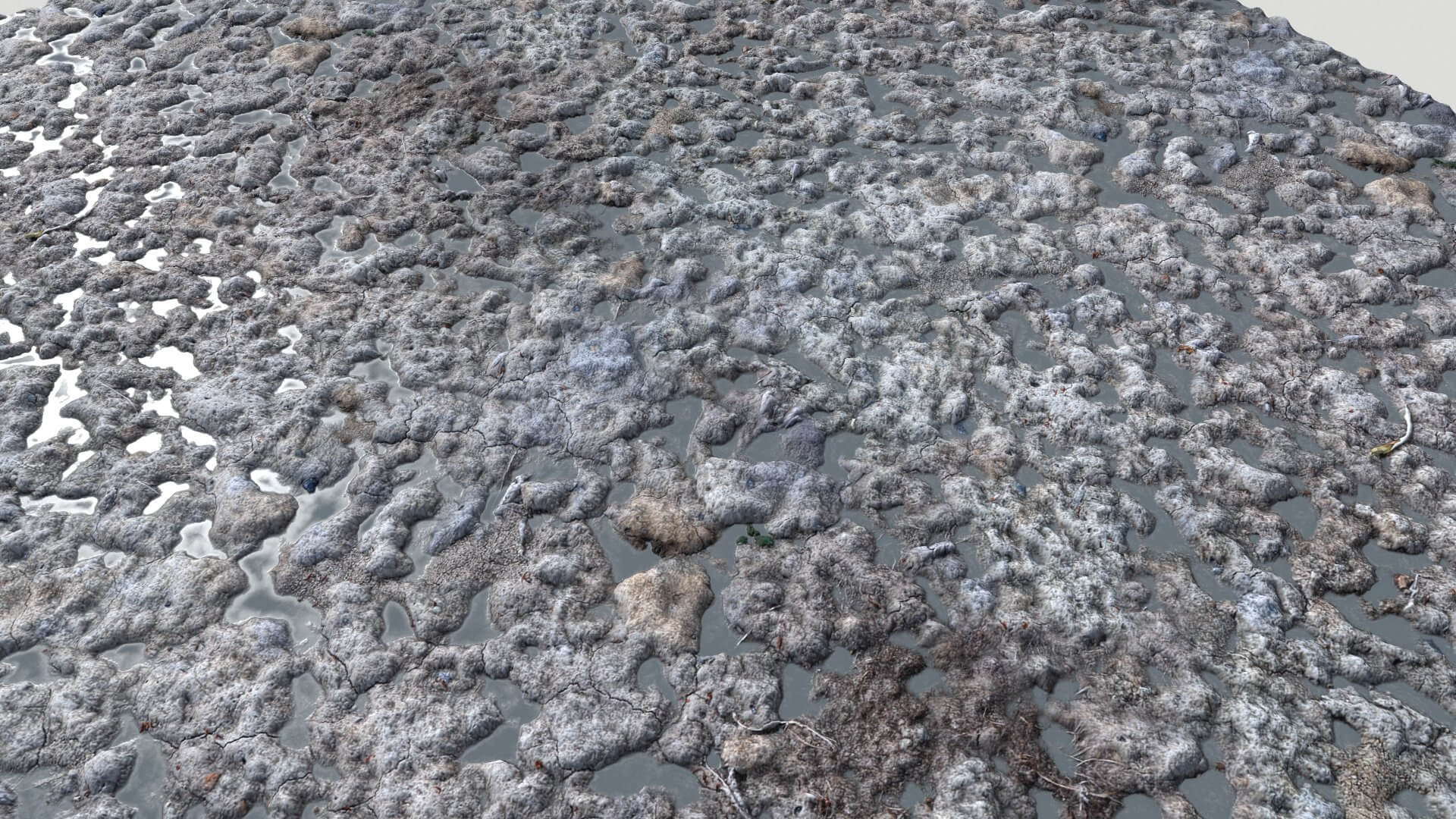 Rough Rocky Terrain PBR 2 - 3D Texture by 32cm