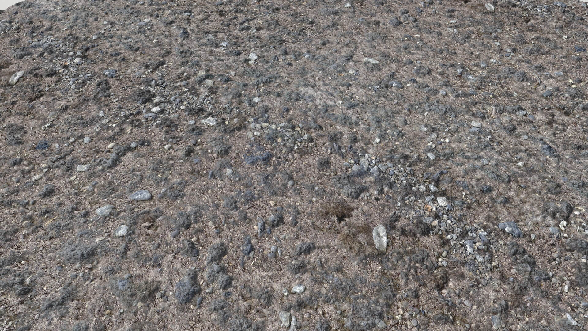 Rough Rocky Terrain PBR 2 - 3D Texture by 32cm