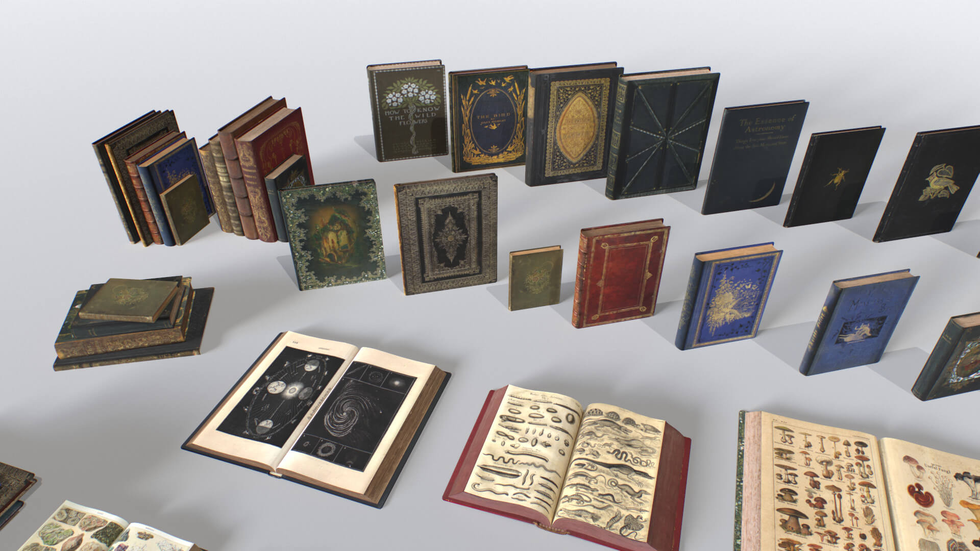 RPG Books PBR - 3D Model by 32cm