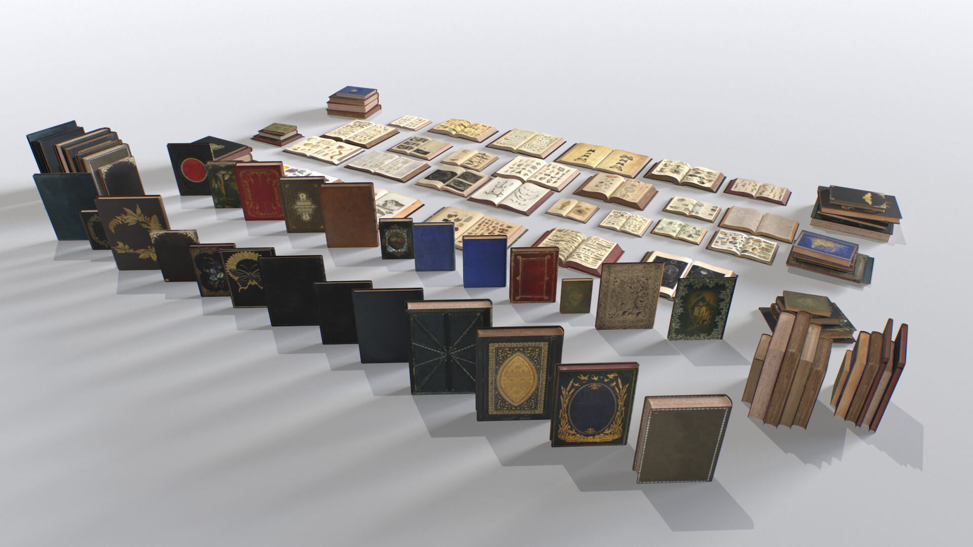 RPG Books PBR - 3D Model by 32cm