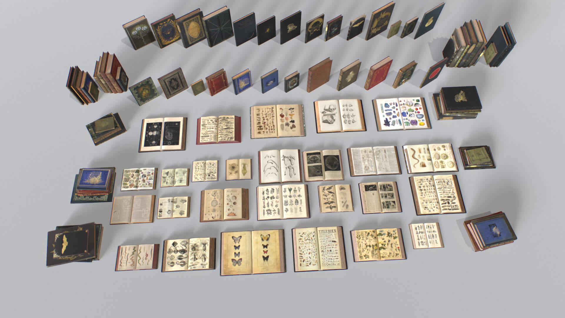 RPG Books PBR - 3D Model by 32cm