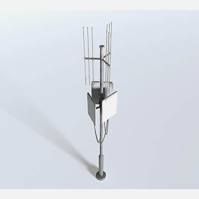 Rusty Cell Phone Tower 3 - 3D Model by 32cm