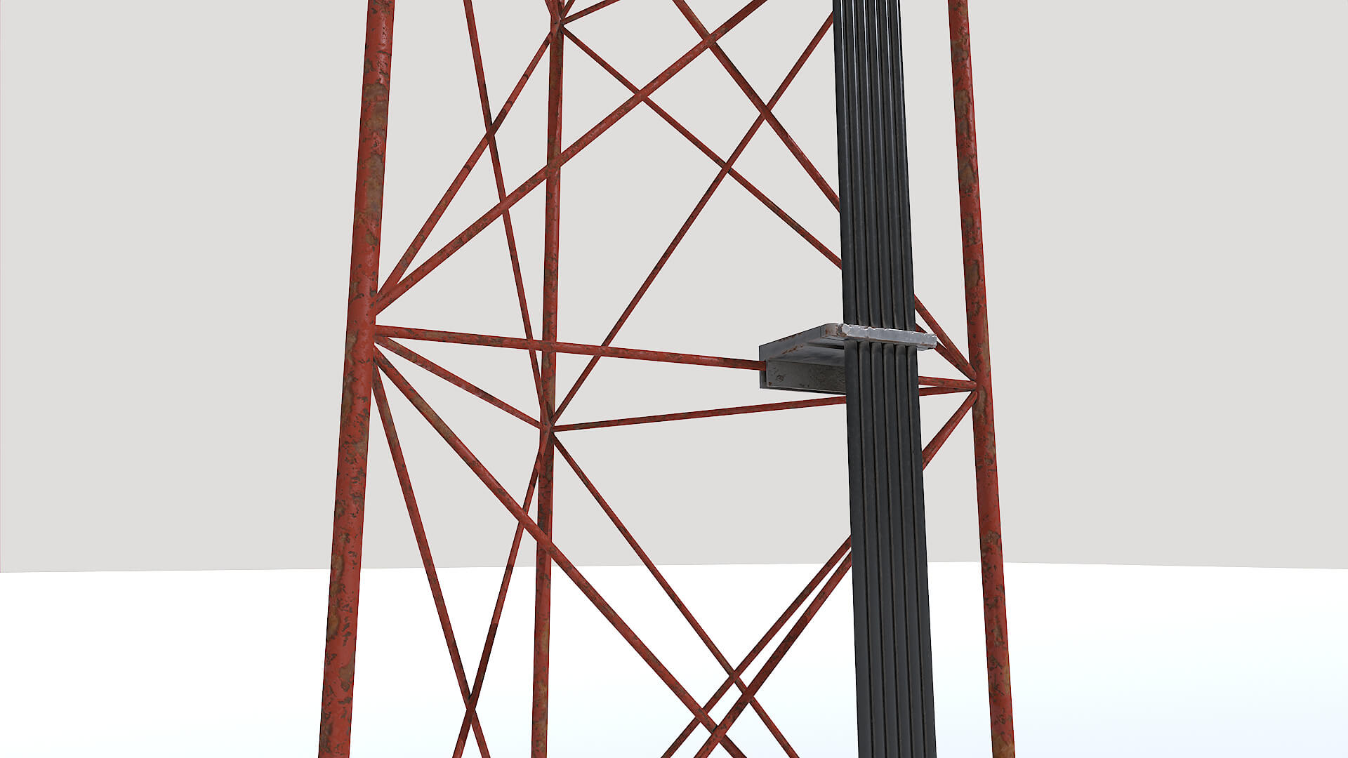 Rusty Modular Antenna - 3D Model by 32cm