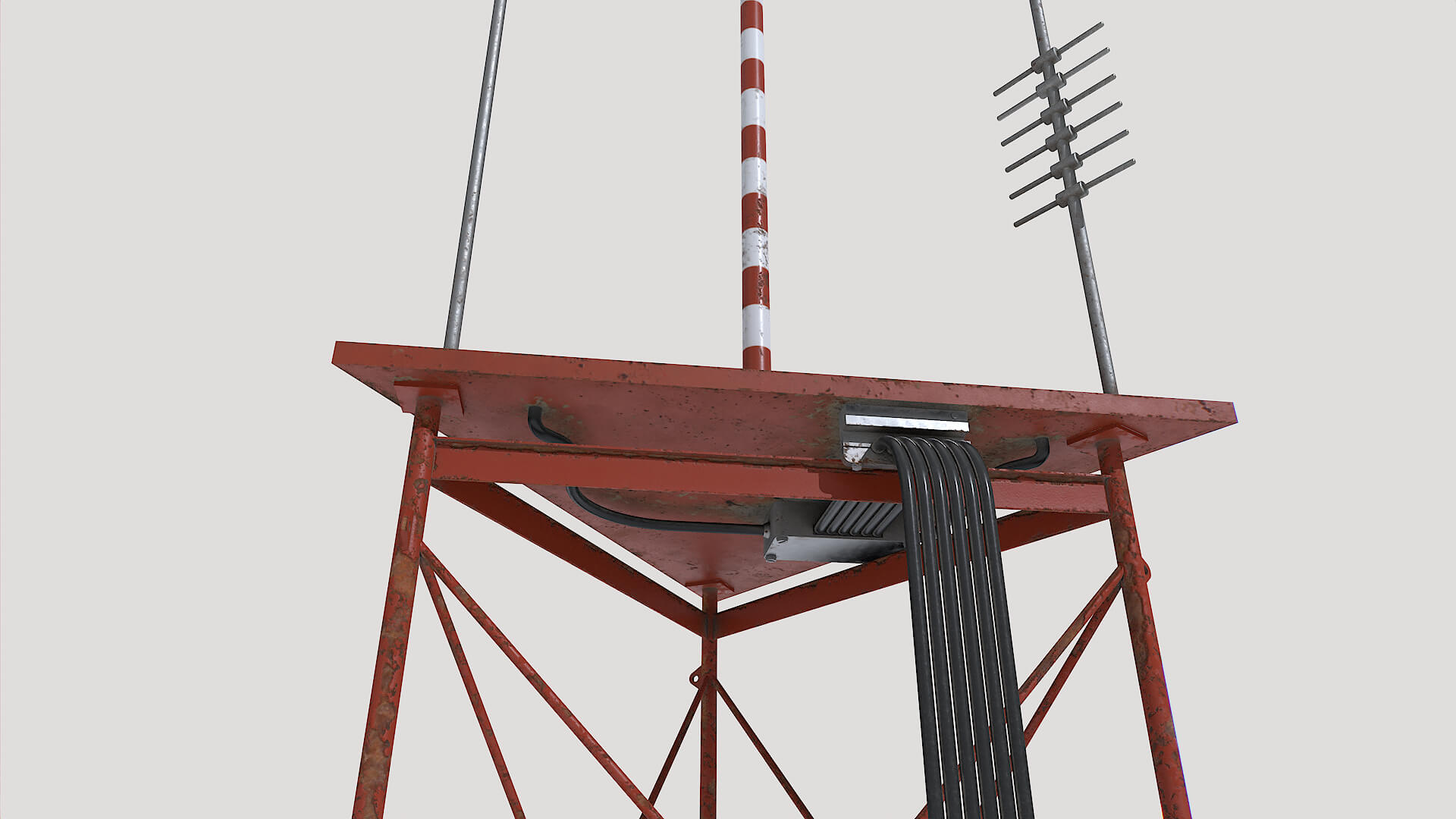 Rusty Modular Antenna - 3D Model by 32cm