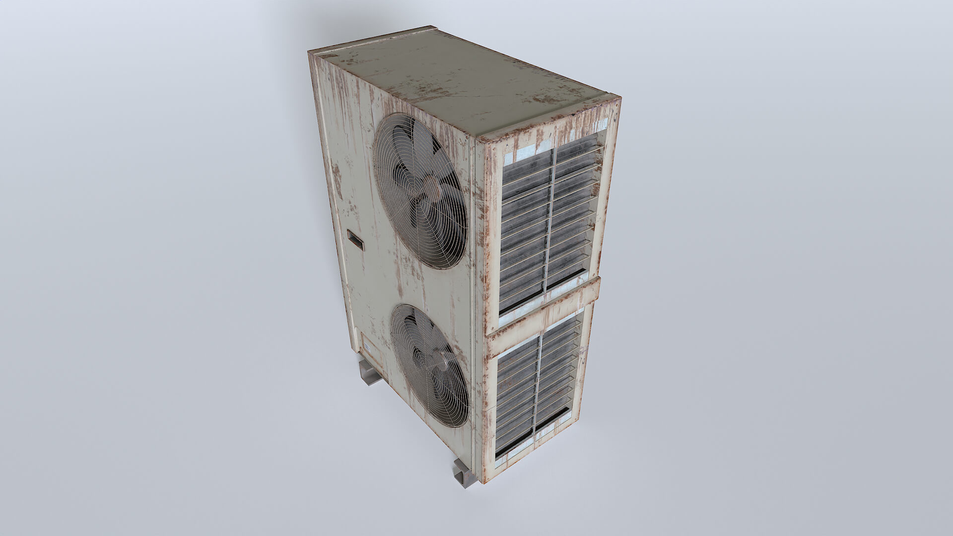 Rusty Rooftop AC HVAC Unit 2 - 3D Model by 32cm