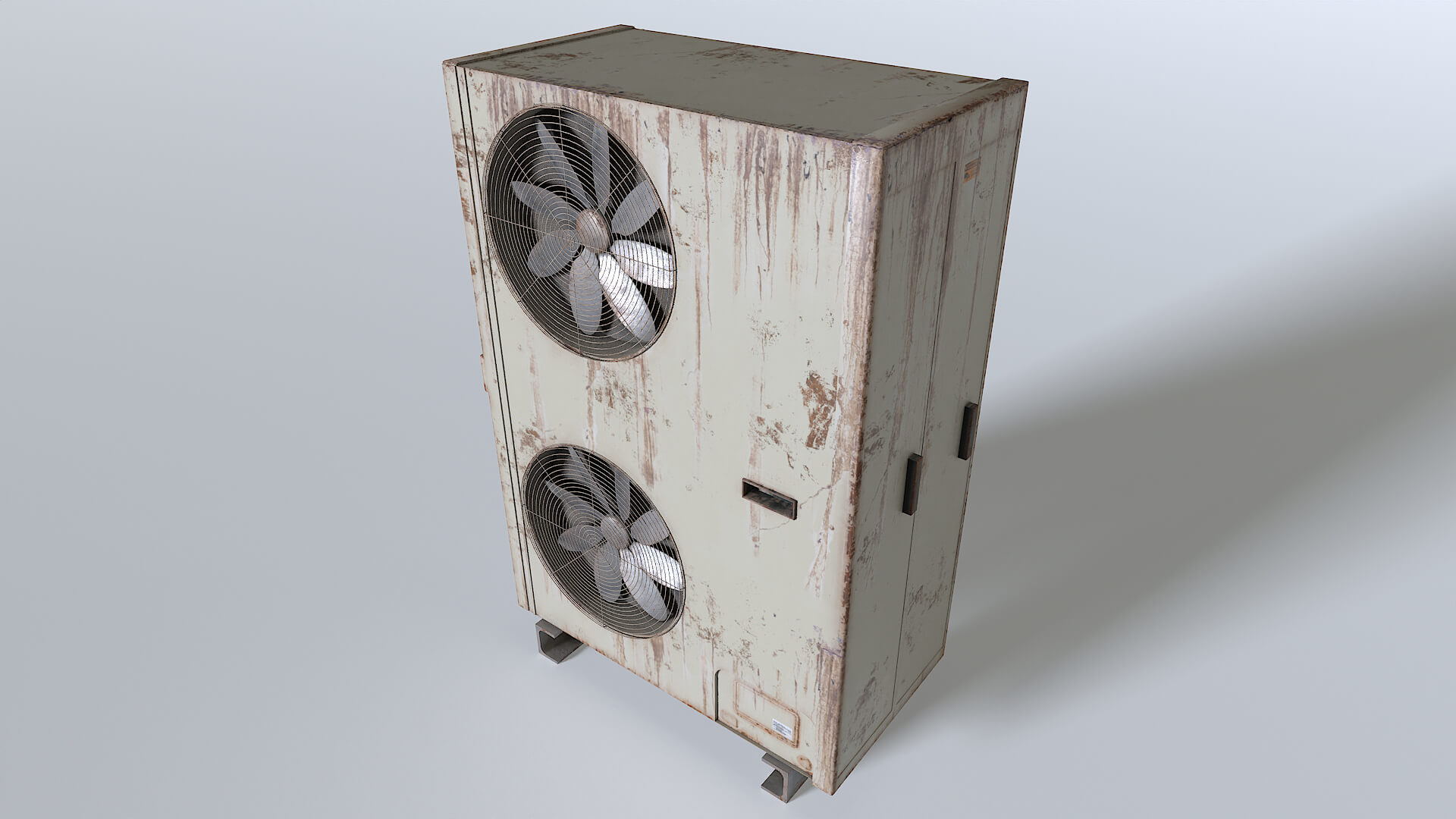 Rusty Rooftop AC HVAC Unit 2 - 3D Model by 32cm