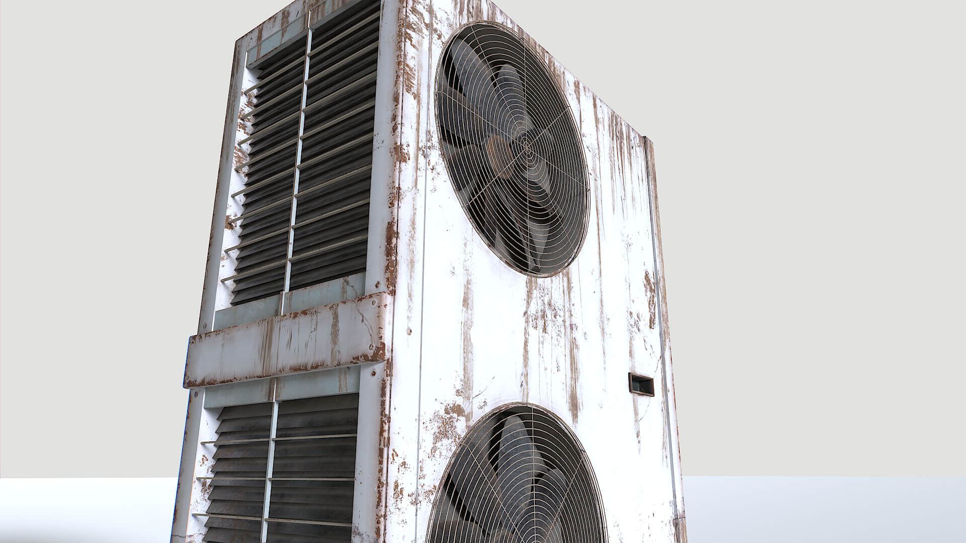 Rusty Rooftop AC HVAC Unit 2 - 3D Model by 32cm