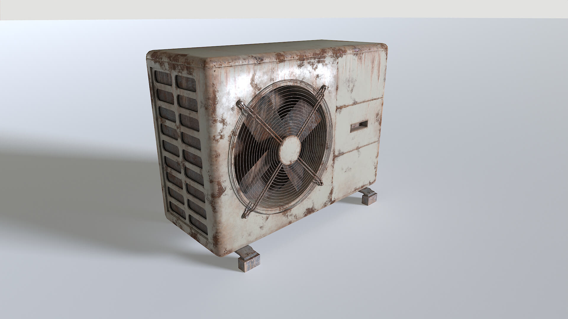 Rusty Rooftop AC HVAC Unit 3 - 3D Model by 32cm