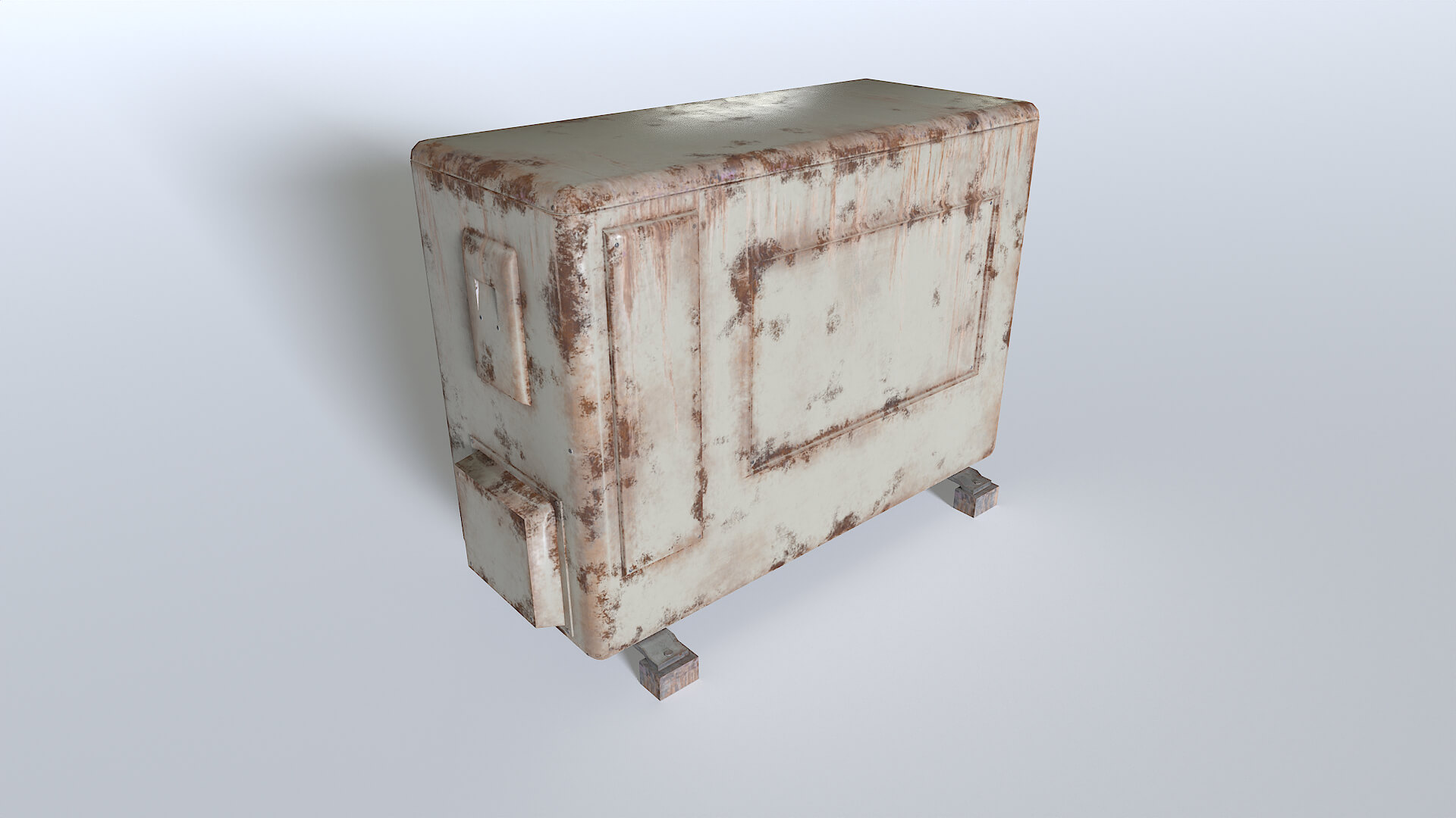 Rusty Rooftop AC HVAC Unit 3 - 3D Model by 32cm