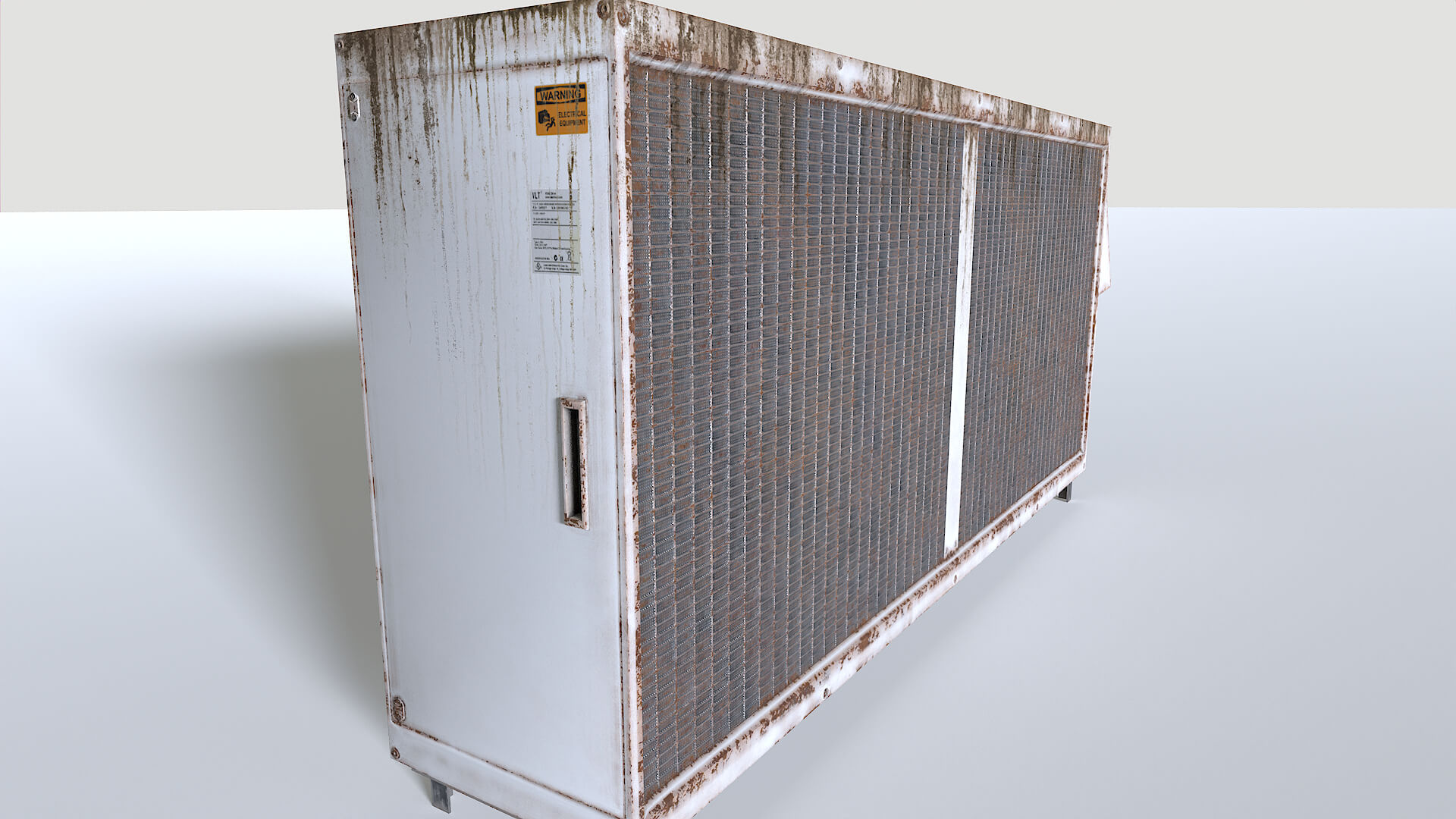 Rusty Rooftop AC HVAC Unit 4 - 3D Model by 32cm