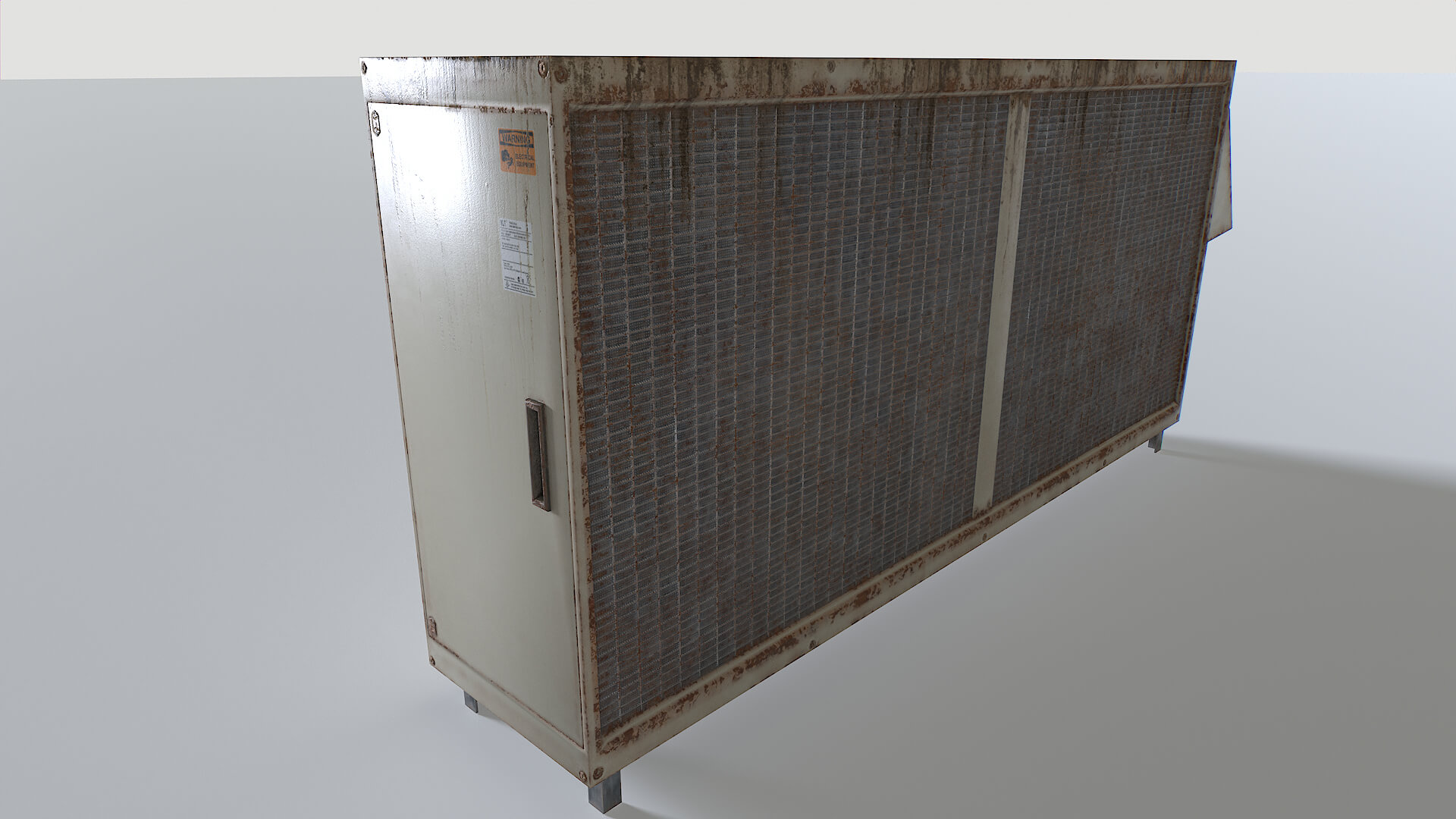 Rusty Rooftop AC HVAC Unit 4 - 3D Model by 32cm
