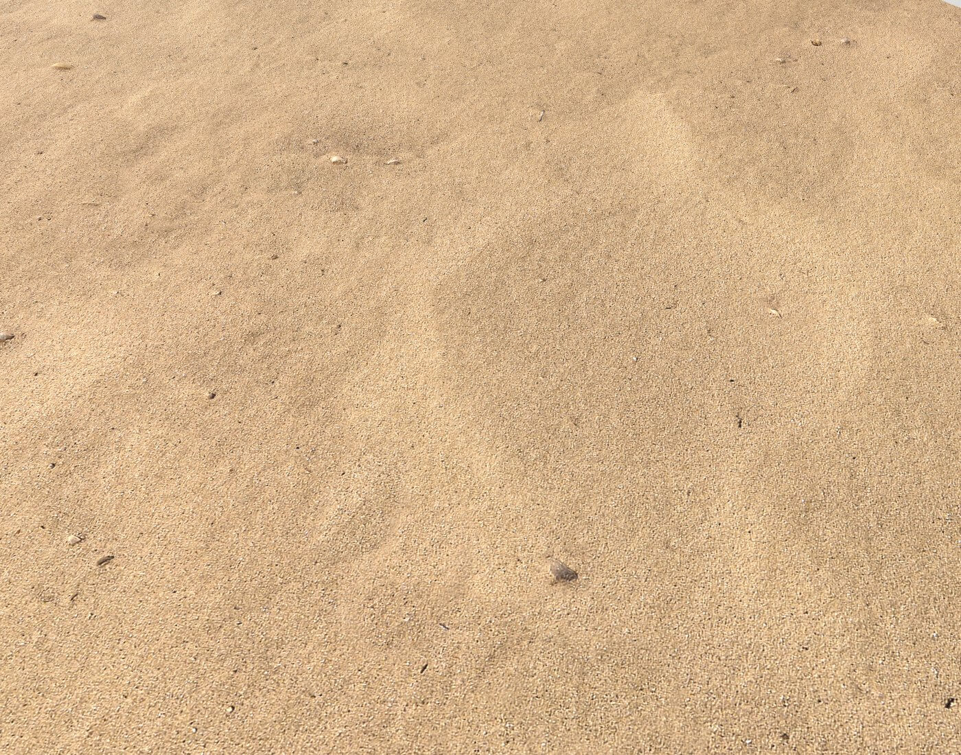 Sand Beach Terrain PBR Pack 7 - 3D Texture by 32cm